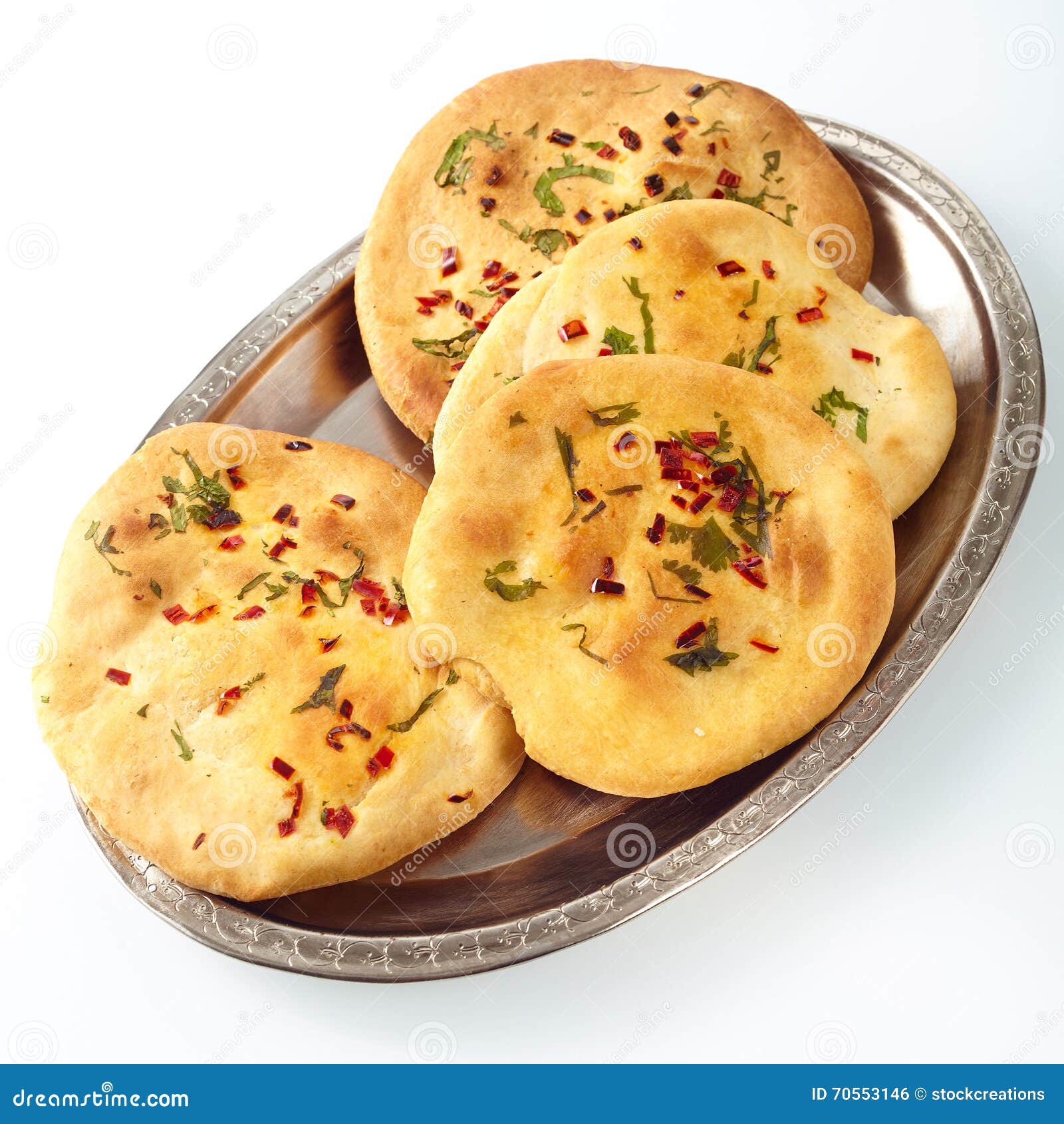 Short Stack of Toasted Indian Flat Chapati Bread Stock Photo - Image of ...