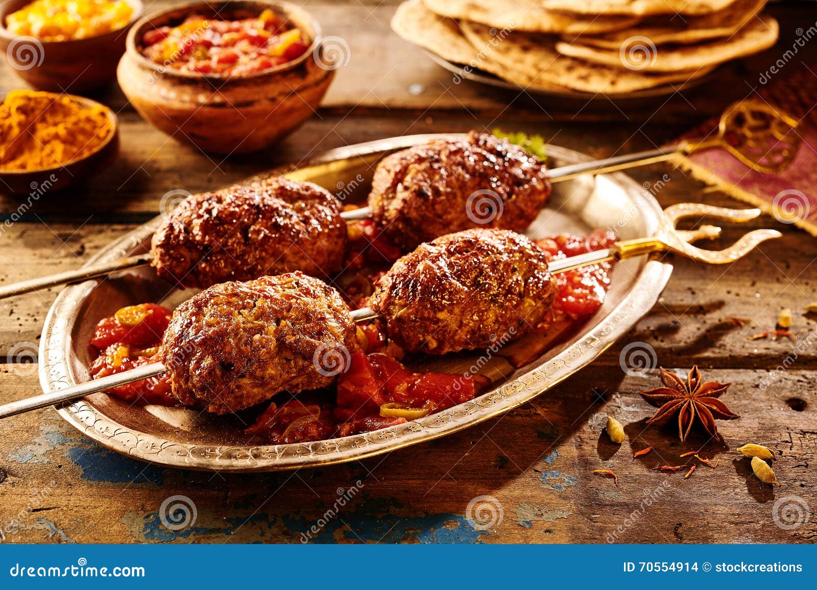 Chapati Bread On Table Of Indian Restaurant Royalty-Free Stock Image ...