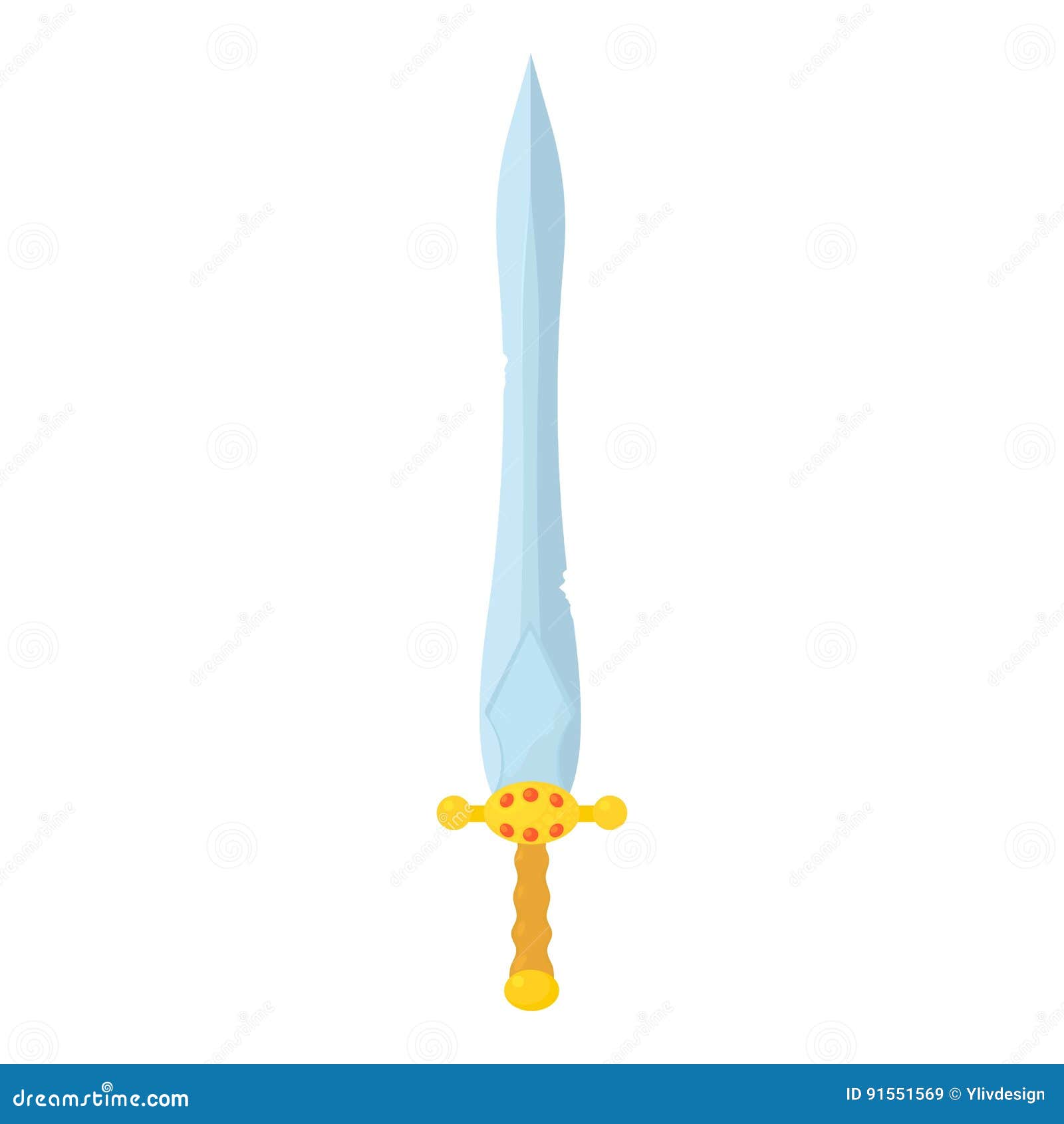 Short Sword Icon, Cartoon Style Stock Vector - Illustration of army ...