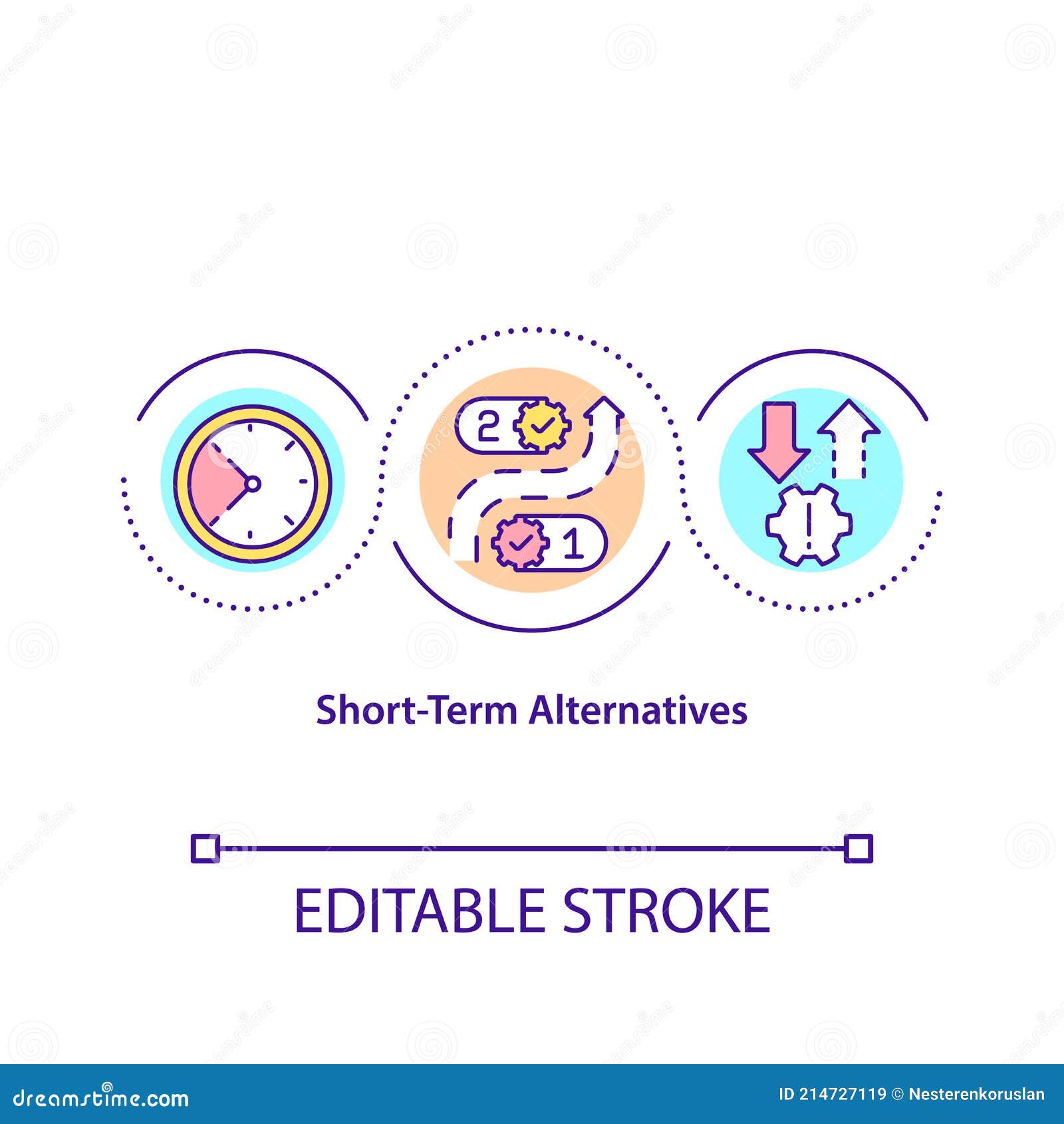 Short-term Alternatives Concept Icon Stock Vector - Illustration of ...