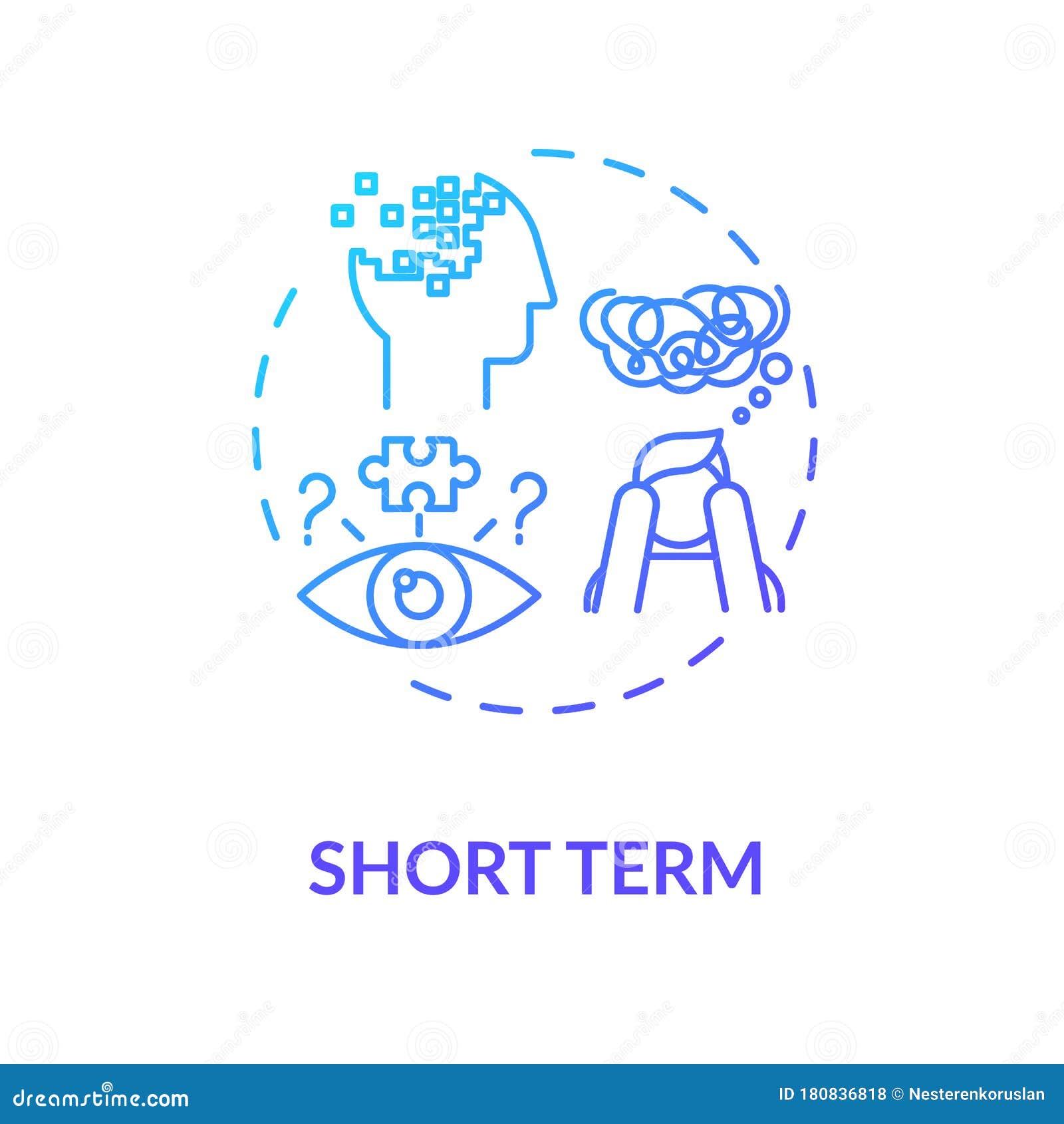 Short term concept icon stock vector. Illustration of complex - 180836818 Short term concept icon stock vector. Illustration of complex - 180836818
