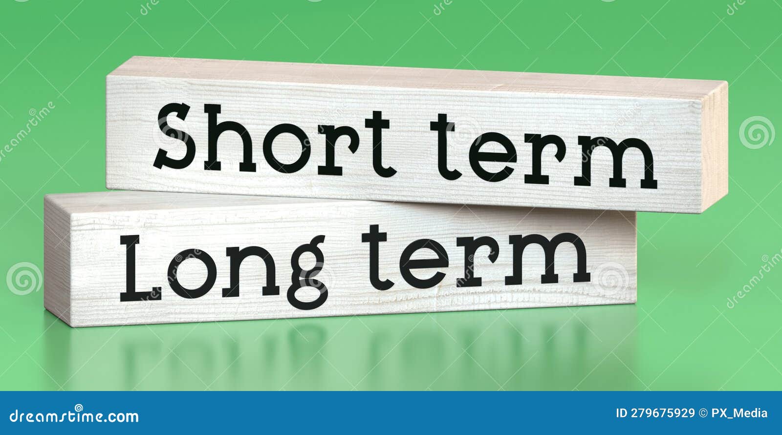 Short Term, Long Term - Words on Wooden Blocks Stock Illustration ...