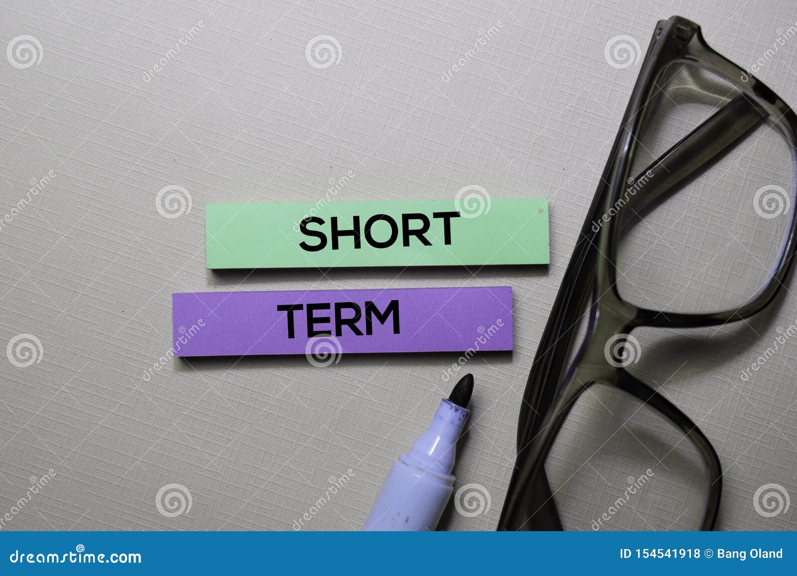 Short Term Text on Sticky Notes Isolated on Office Desk Stock Photo ...