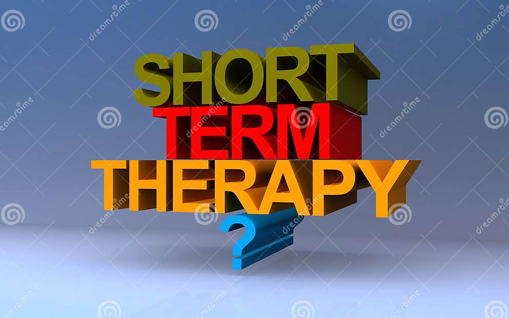 Short term therapy on blue stock illustration. Illustration of ...