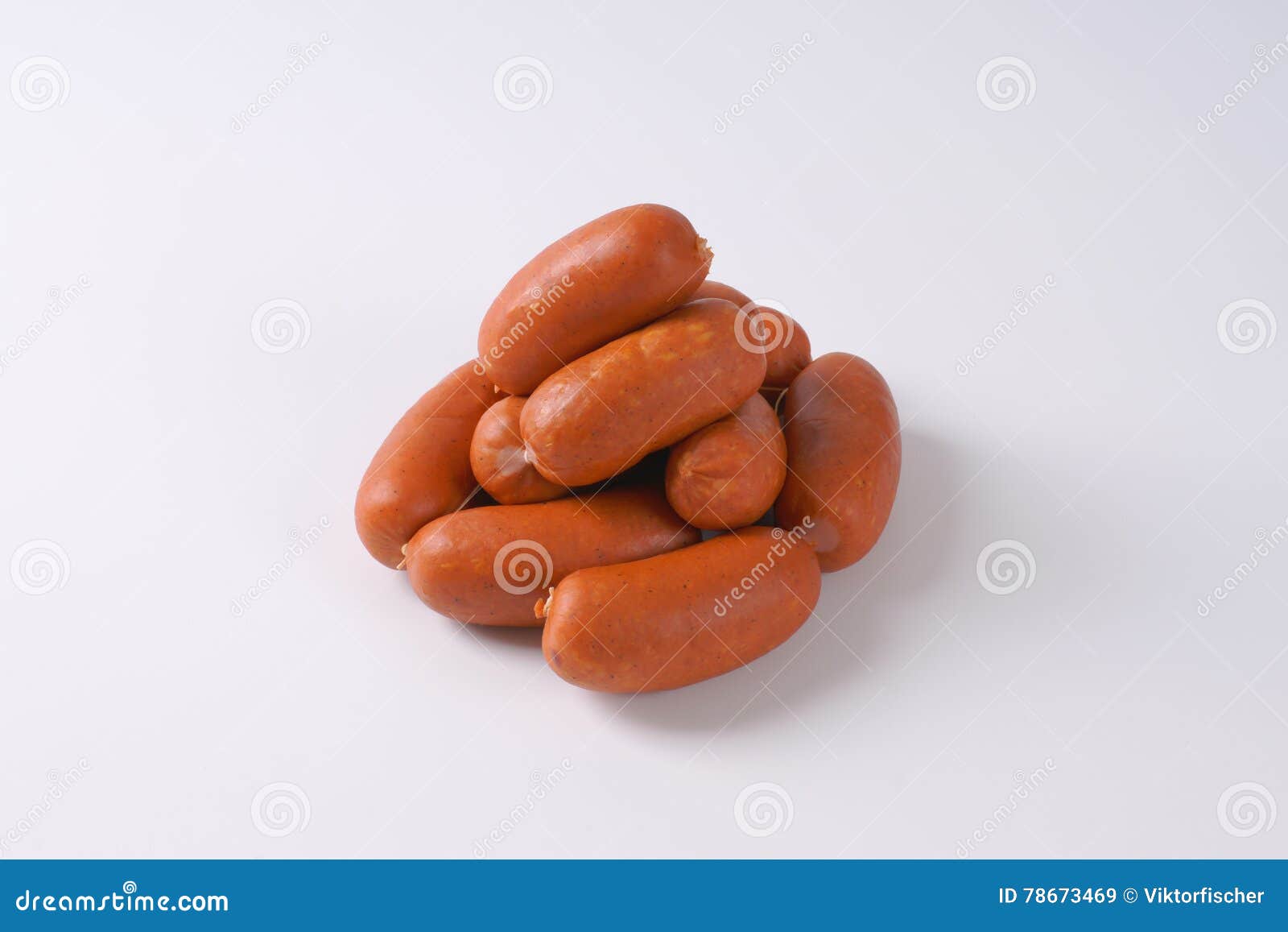 Short thick sausages stock image. Image of pile, meat - 78673469