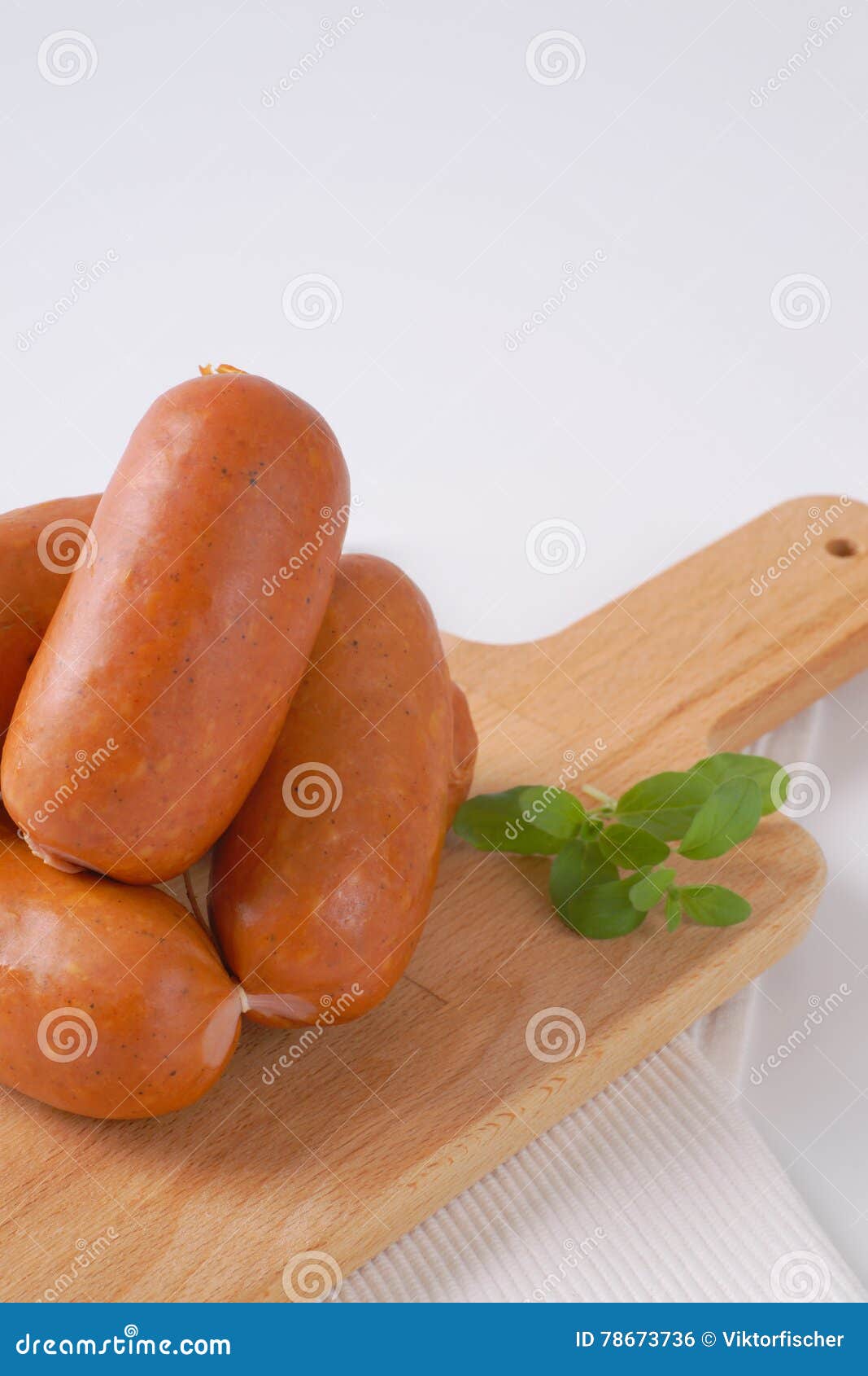 Short thick sausages stock photo. Image of junk, studio - 78673736