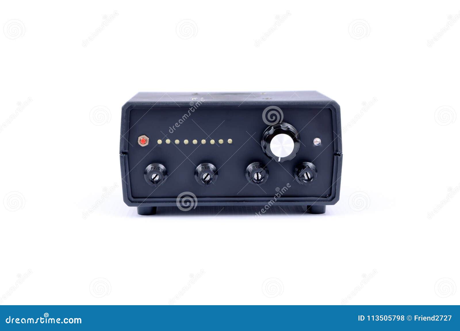 Short-wave Black Radio with a Button on a White Background Stock Photo ...