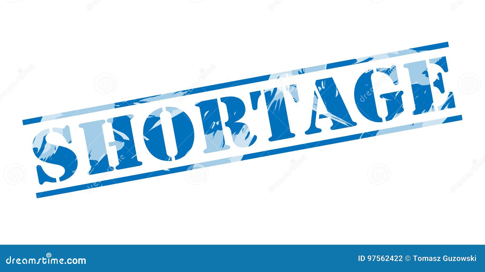 Shortage blue stamp stock illustration. Illustration of stamp - 97562422