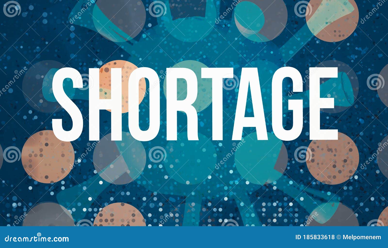 Shortage Theme with Abstract Dots Background Stock Illustration ...