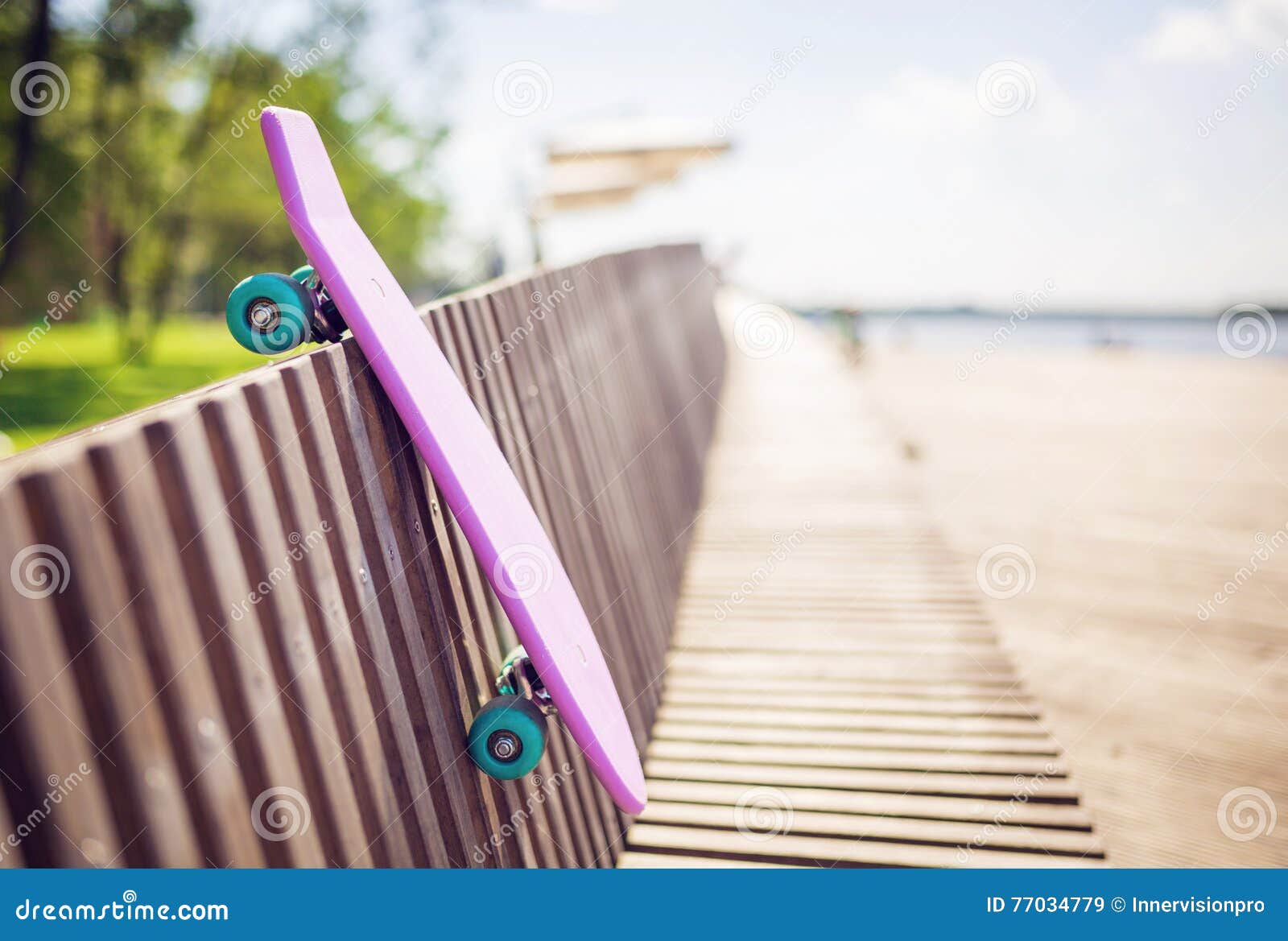 Shortboard on the bench stock image. Image of pink, passion - 77034779
