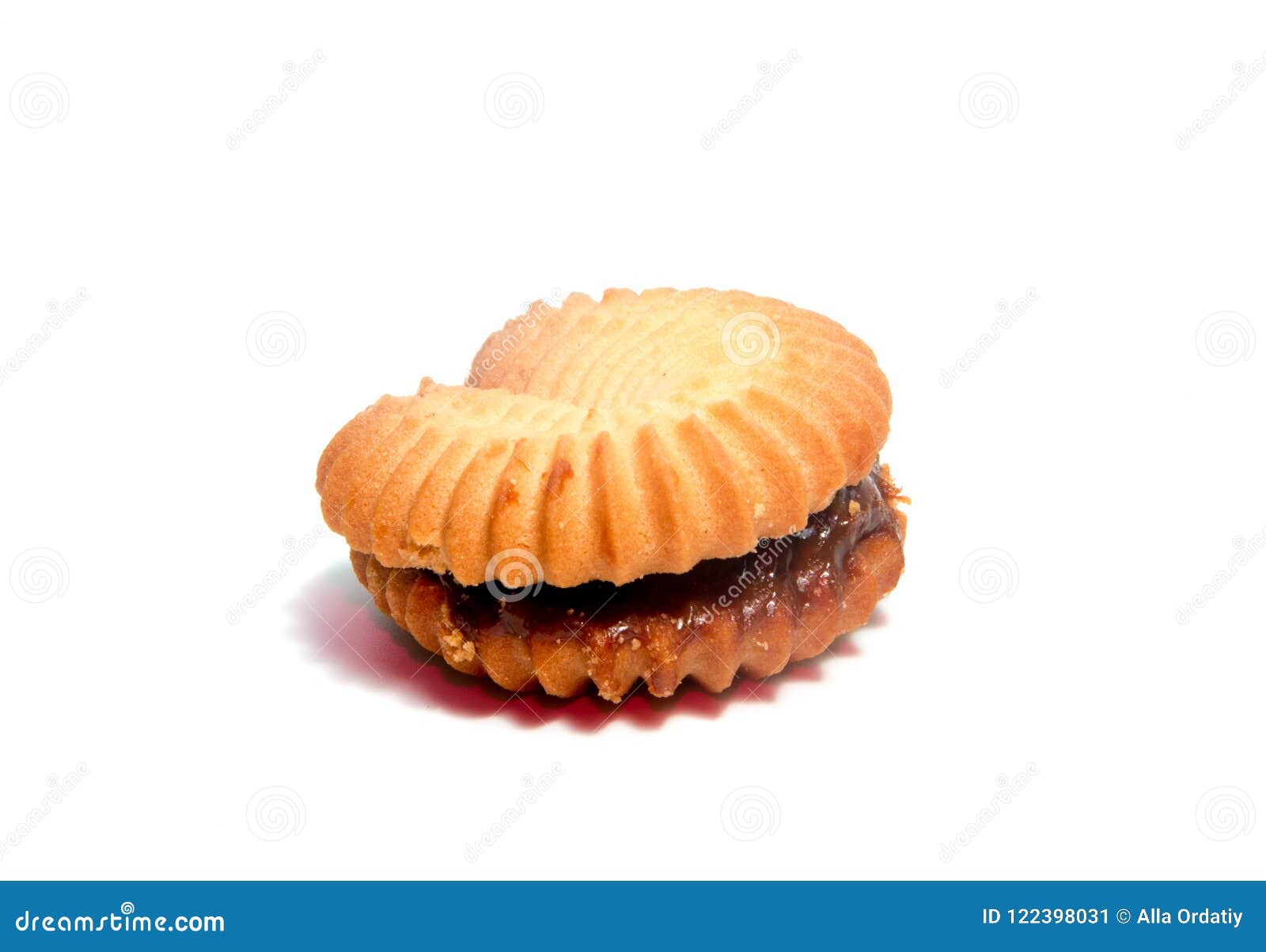 Shortbread Biscuits on White Background . Stock Image - Image of ...