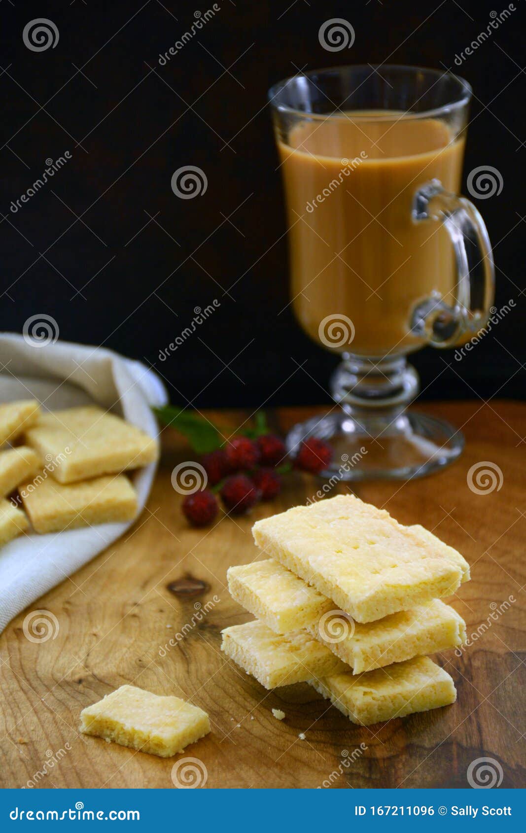 Shortbread and coffee stock photo. Image of festive - 167211096