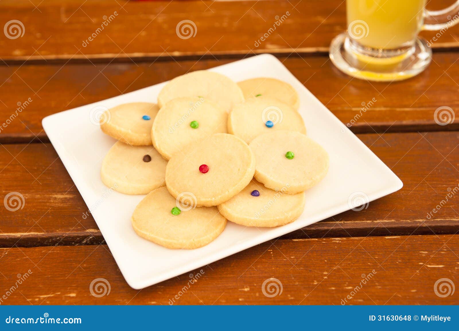 Shortbread cookies stock photo. Image of drink, food - 31630648