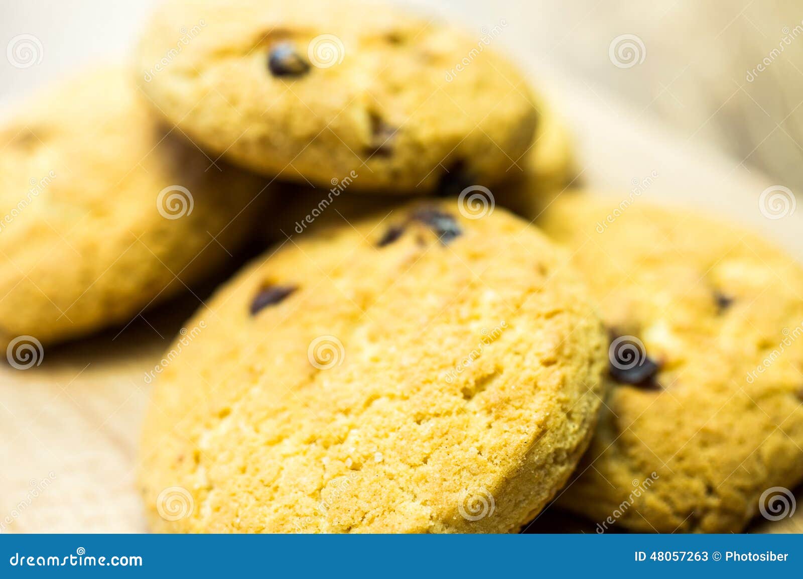Shortbread Cookies with Raisins Stock Image - Image of food, dessert ...
