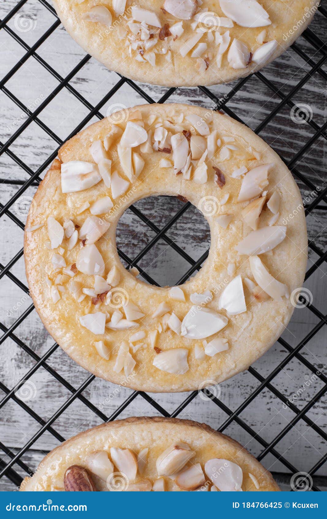 Shortbread Ring Cookies Topped with Nuts Stock Image - Image of cuisine ...