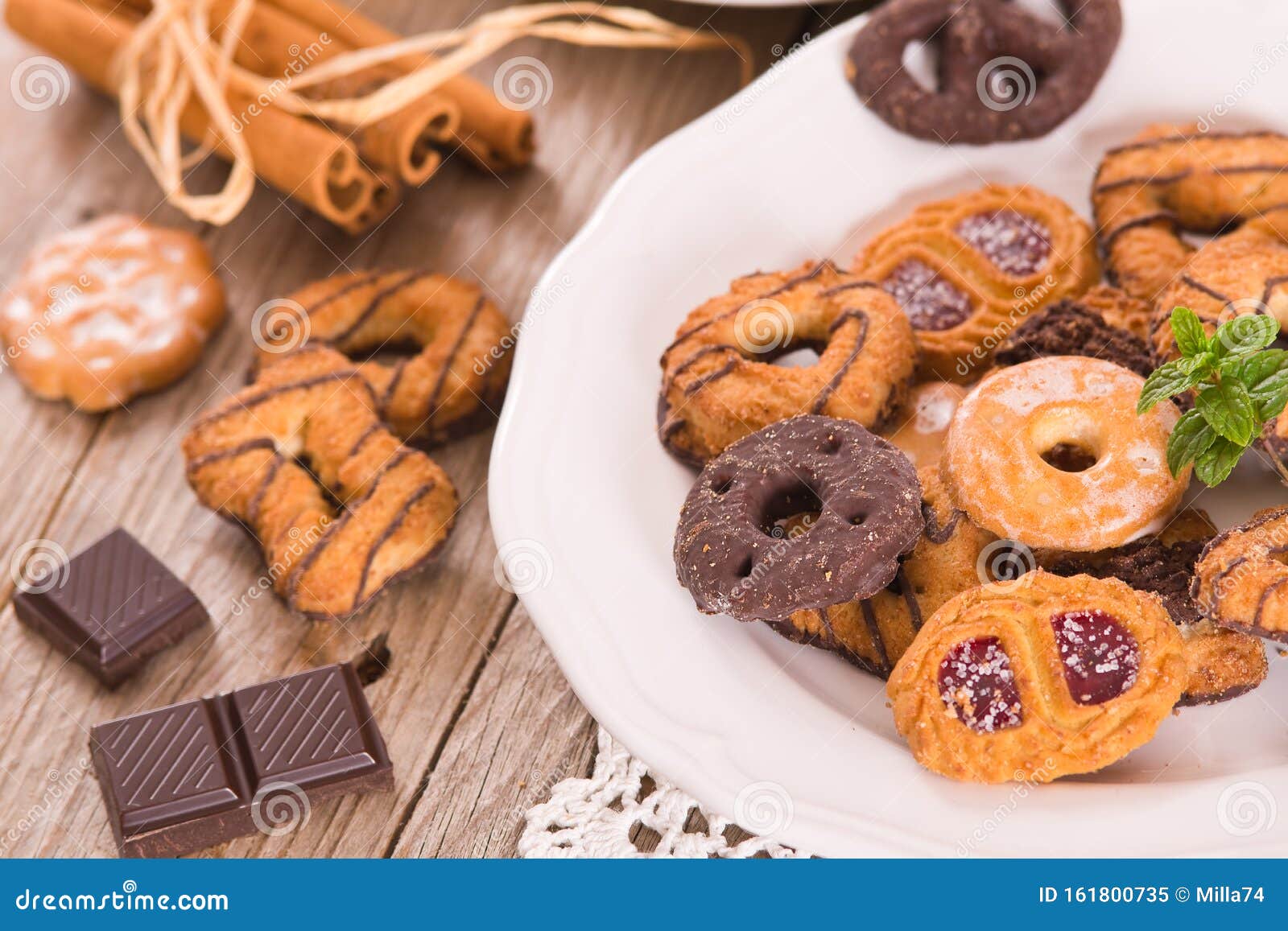 Shortcrust Pastry Biscuits. Stock Image - Image of biscuit, filling ...
