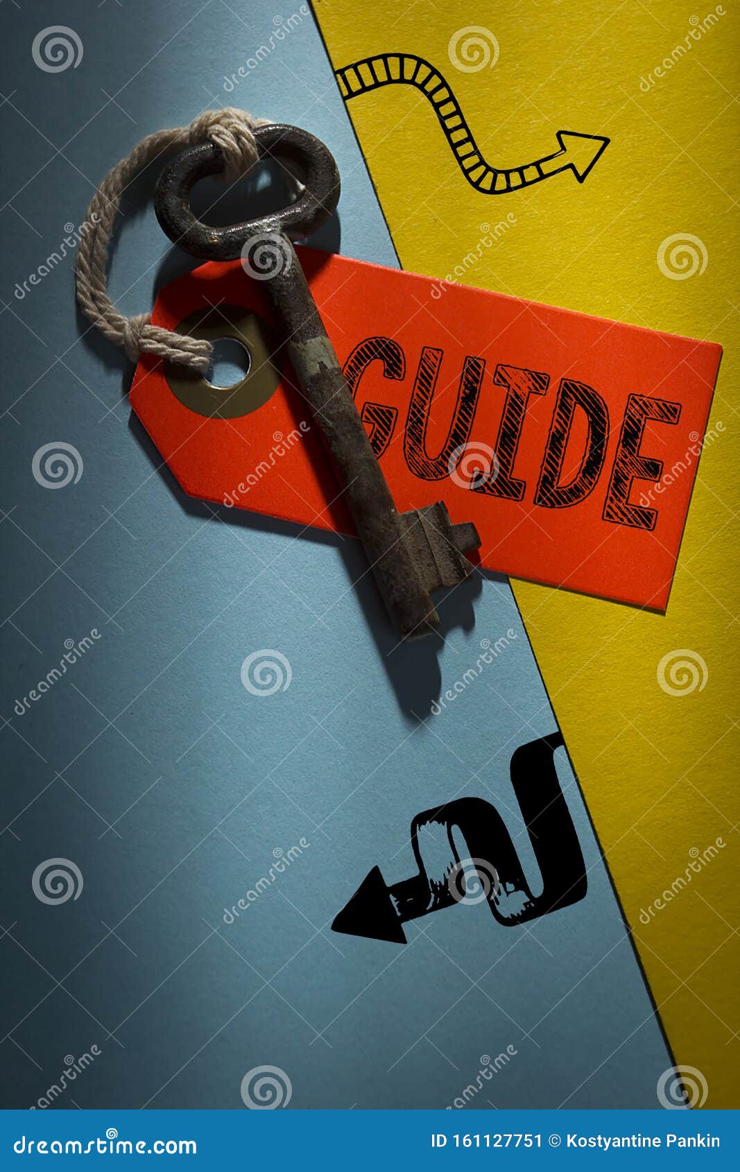 Shortcut guide with a key stock image. Image of metaphor - 161127751