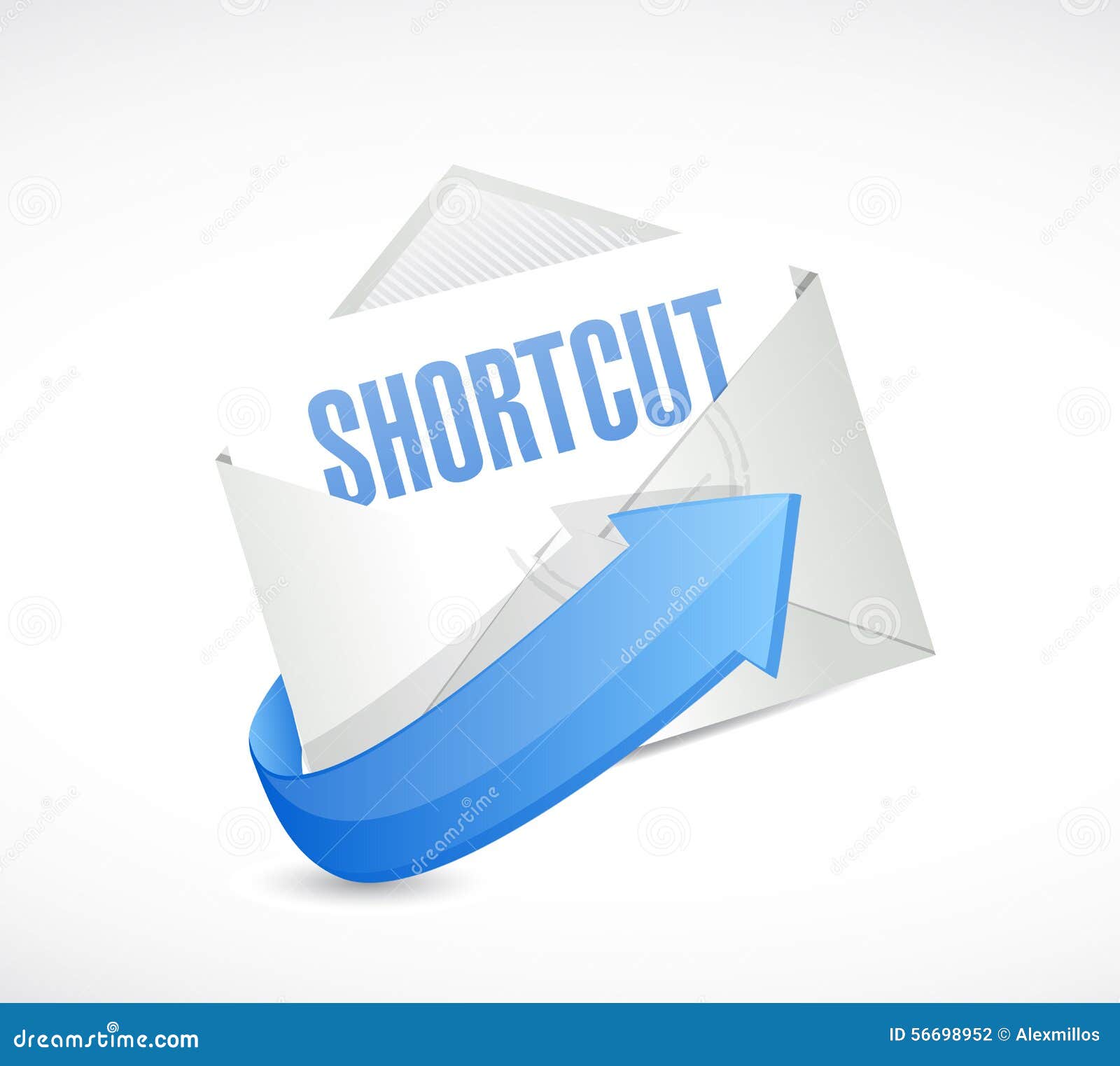 Shortcut Mail Sign Concept Illustration Design Stock Illustration ...