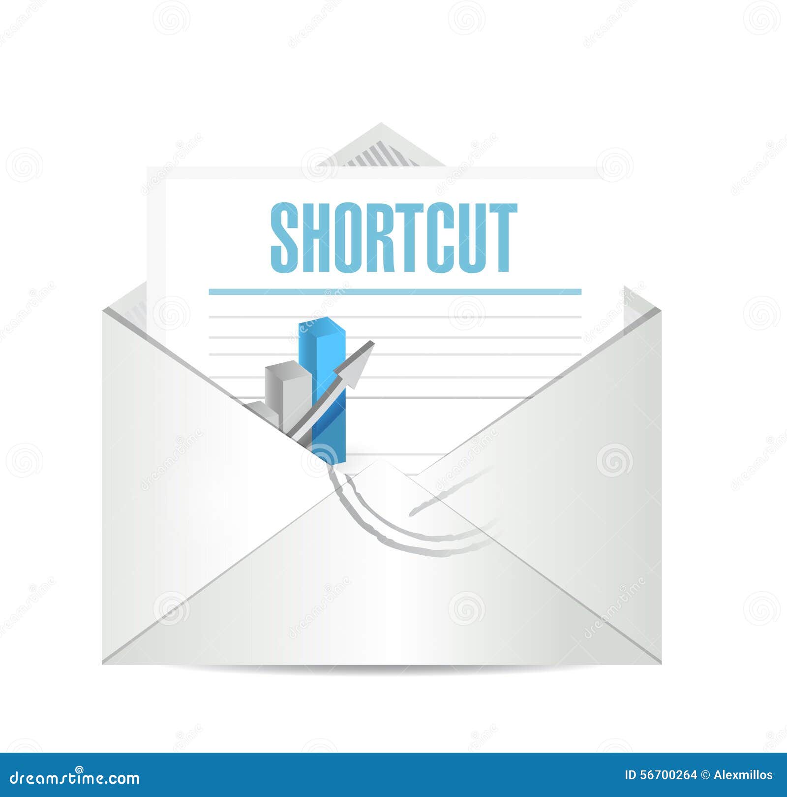 Shortcut Mail Sign Concept Illustration Design Stock Illustration ...