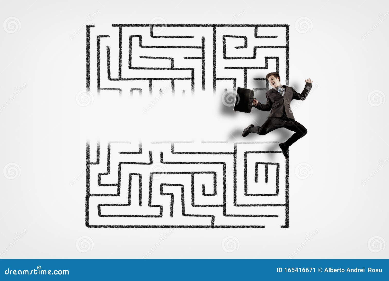 The shortcut maze stock image. Image of businessman - 165416671