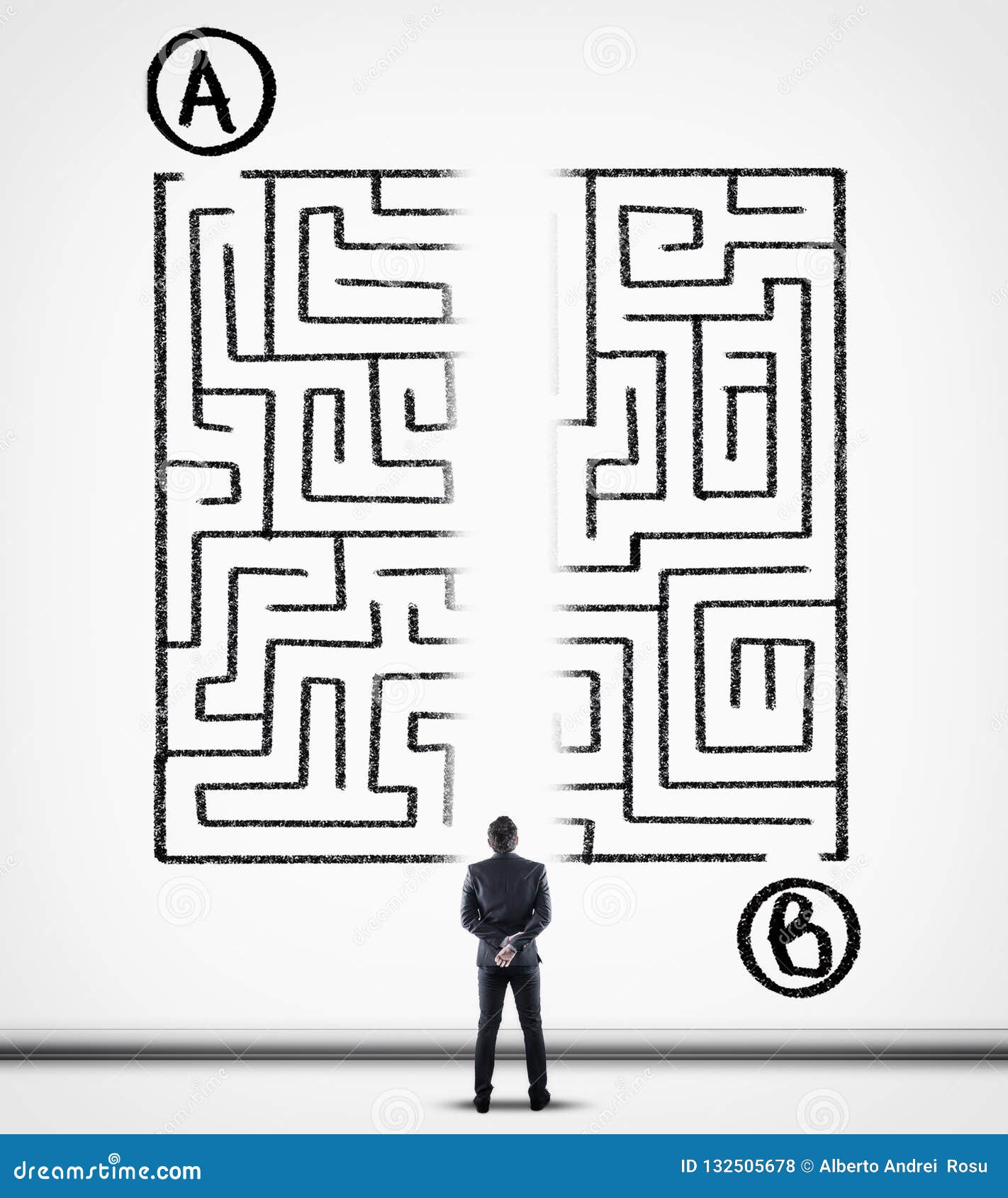 Shortcut for maze stock photo. Image of projects, leader - 132505678