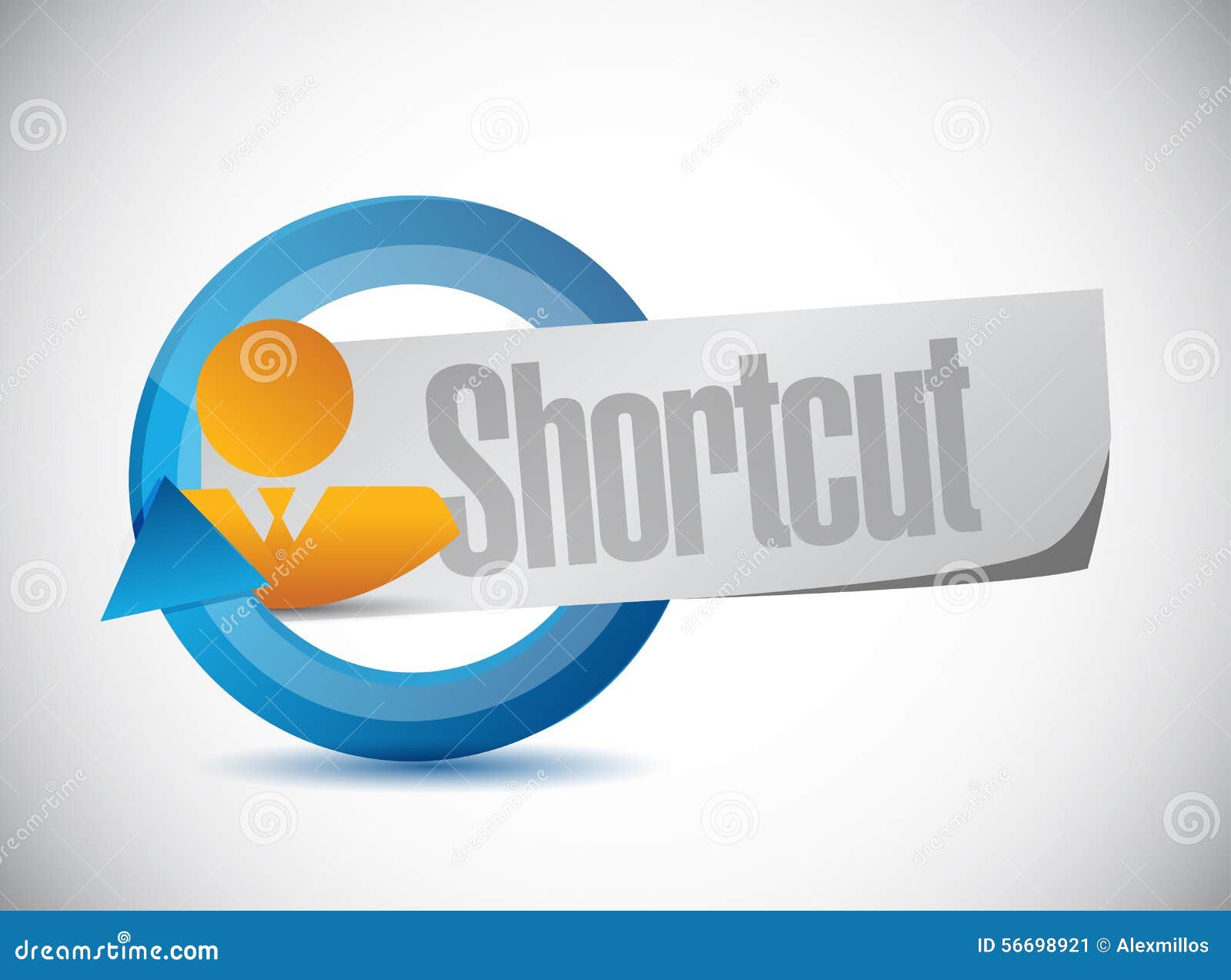 Shortcut People Sign Concept Illustration Stock Illustration ...