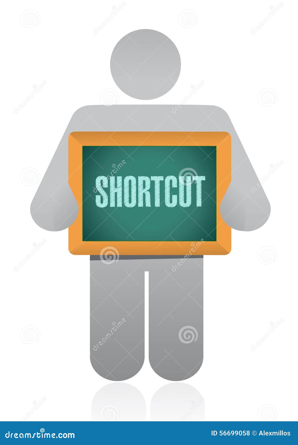 Shortcut People Sign Concept Illustration | CartoonDealer.com #56698921
