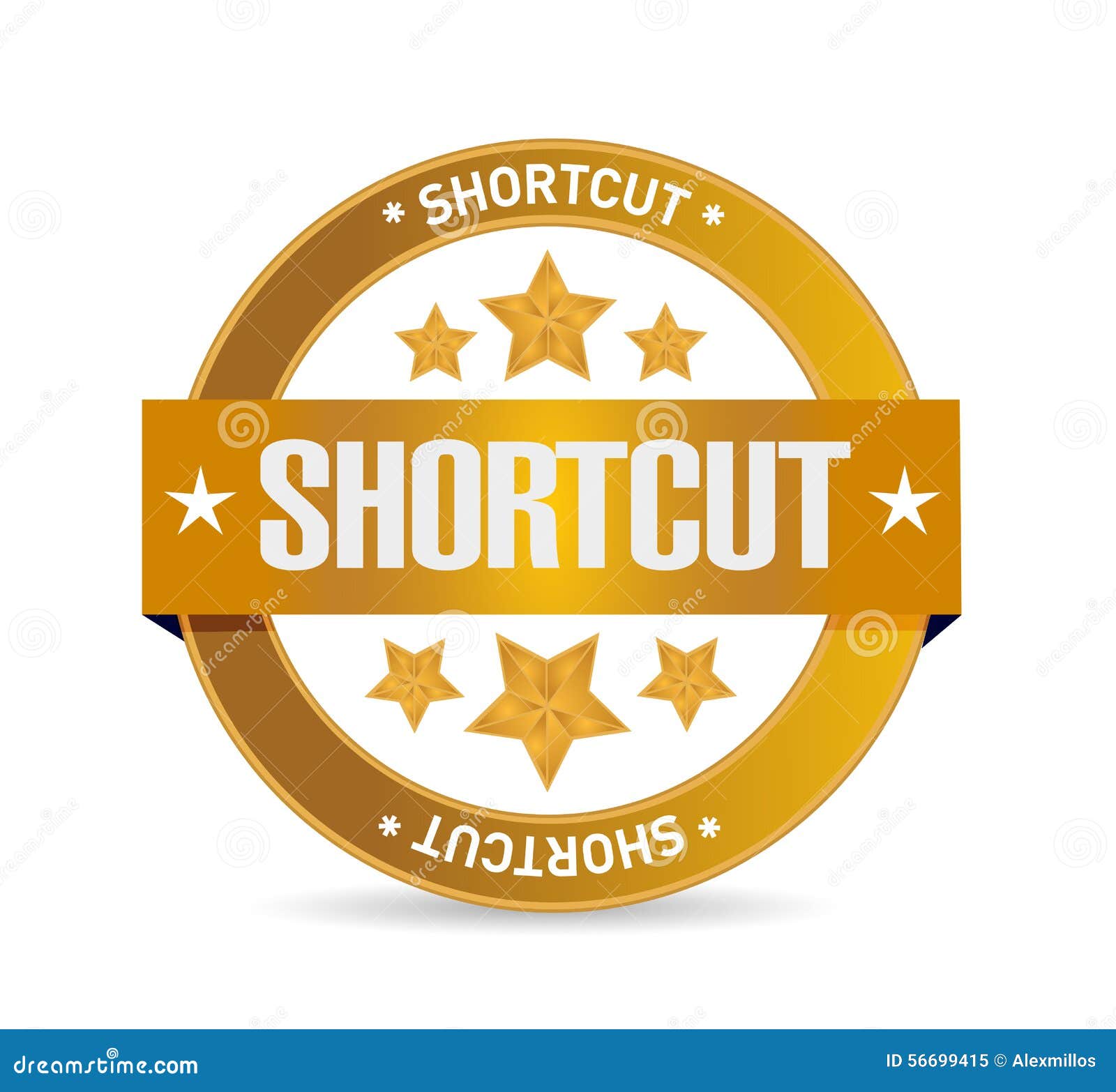 Shortcut Seal Sign Concept Illustration Stock Illustration ...