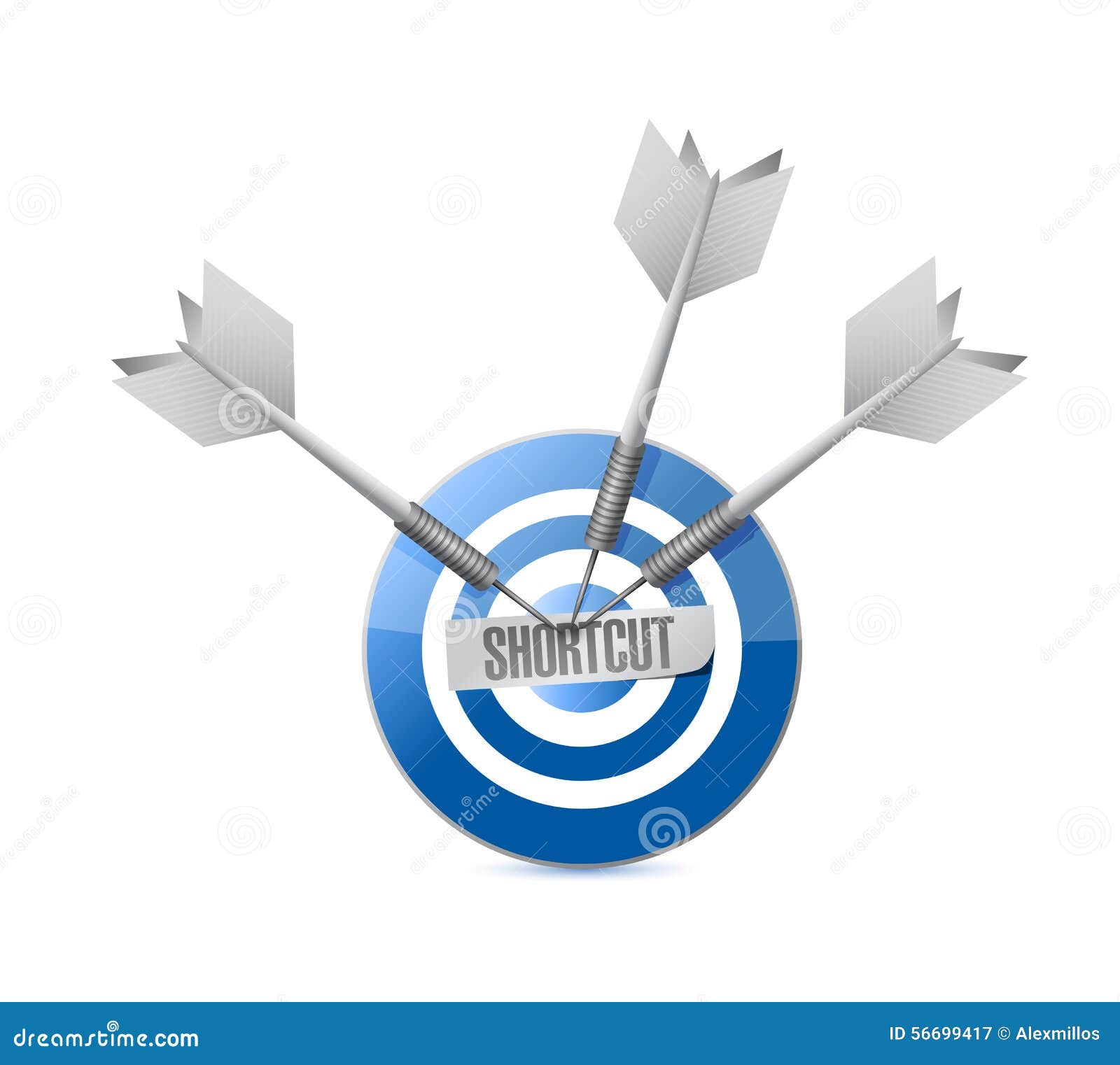 Shortcut Target Sign Concept Illustration Design Stock Illustration ...