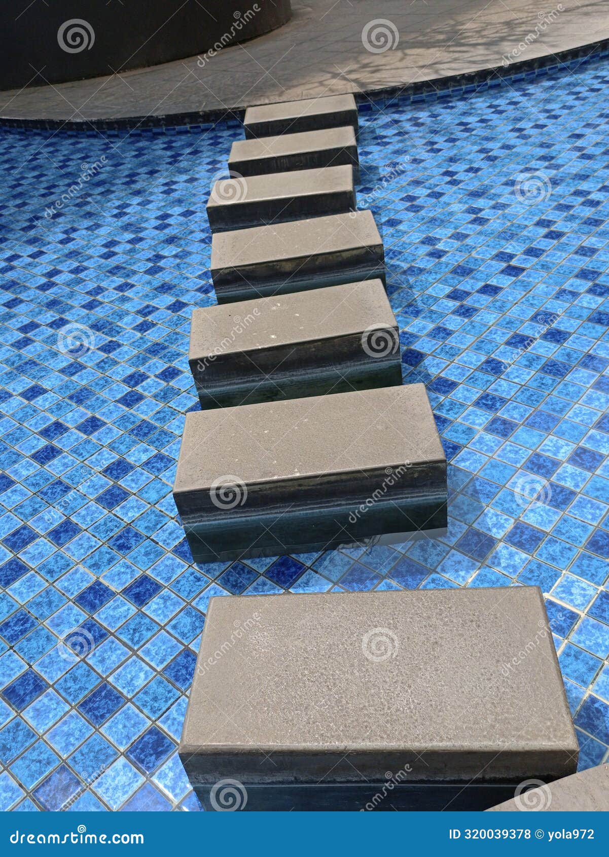 The Shortcut for Walking of Lined Stone Blocks Stock Photo - Image of ...