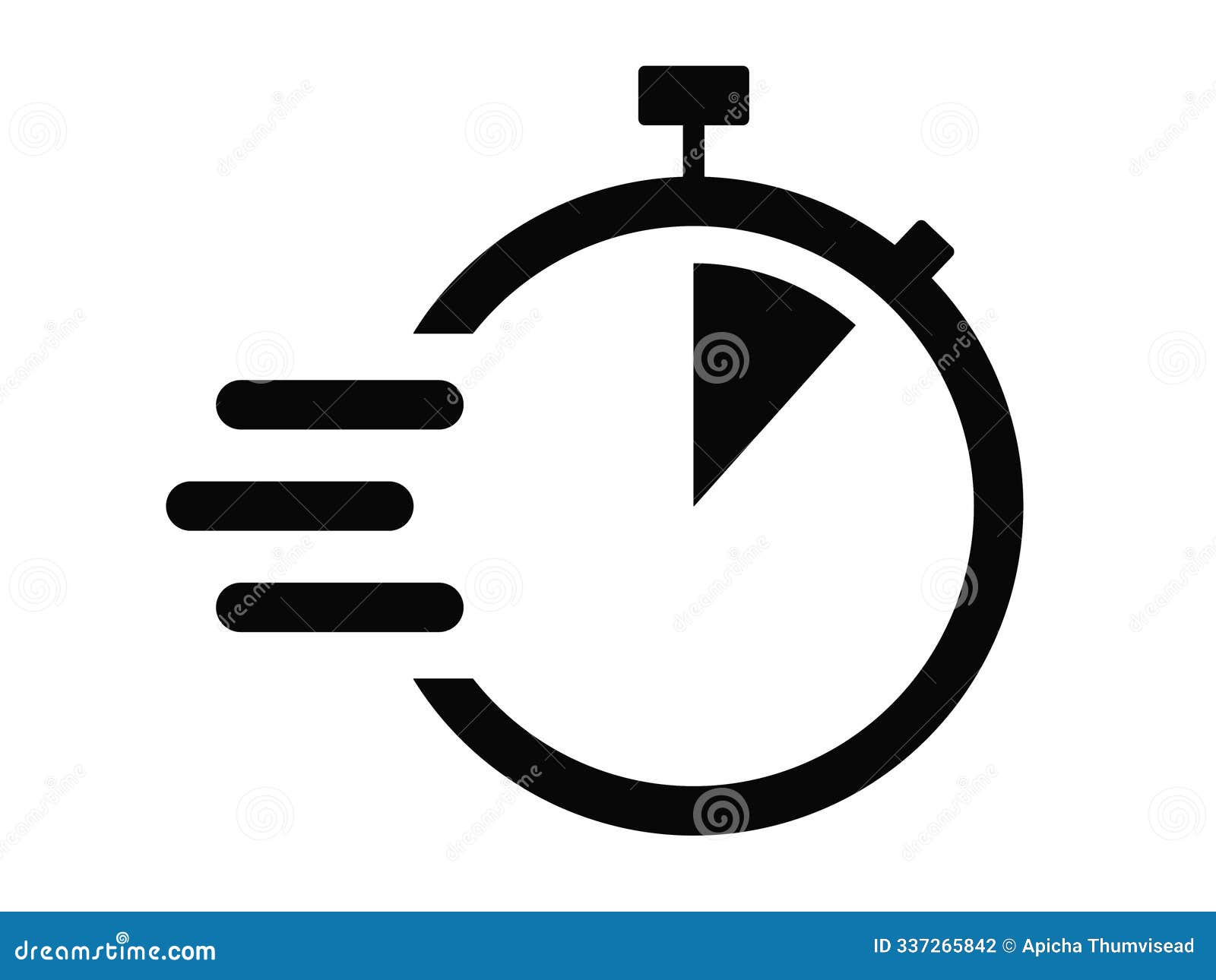 Shortest Time Limit Stopwatch Vector Icon Black and White Set Material ...