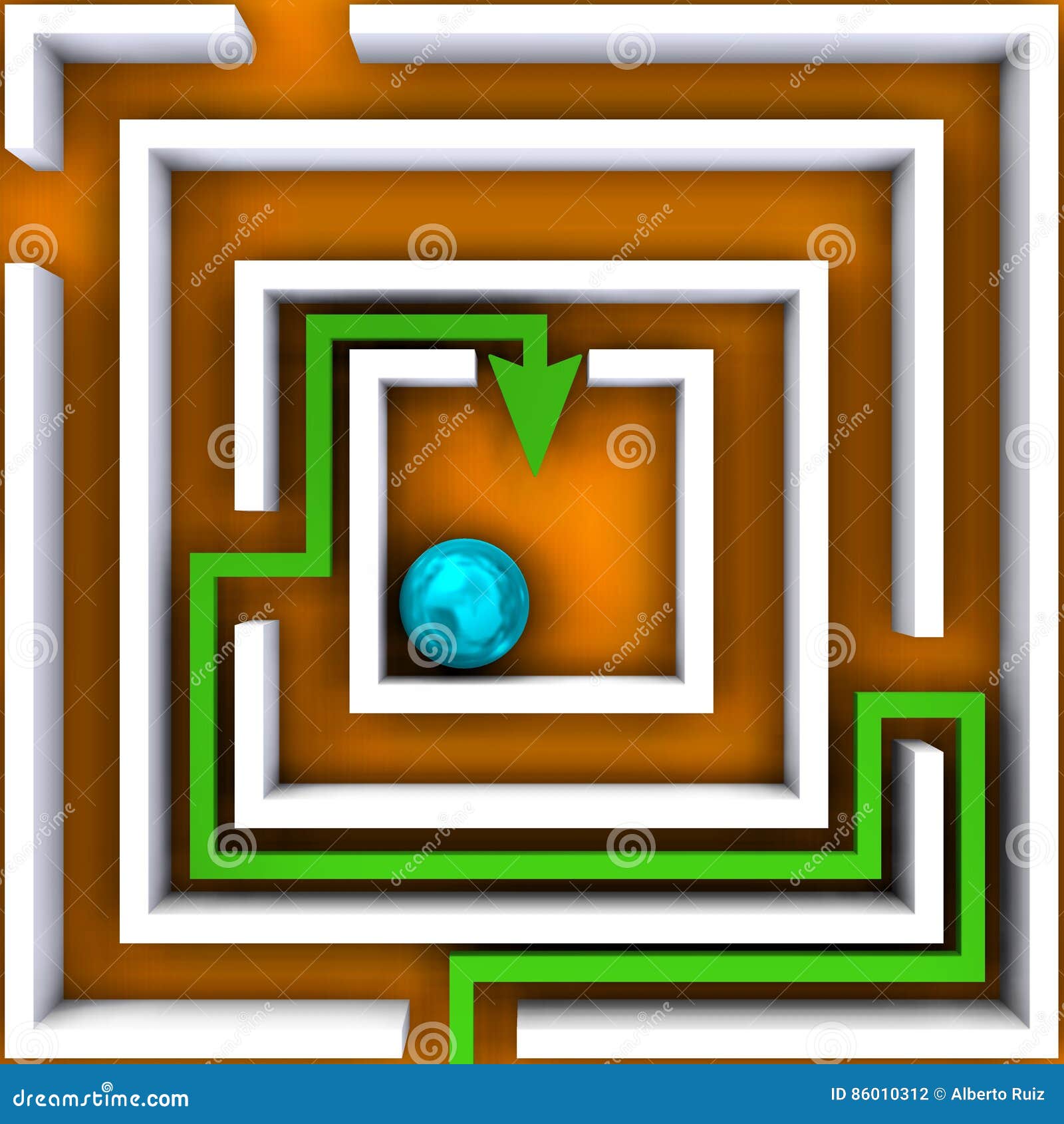 The Shortest Way Over Orange. Stock Illustration - Illustration of ...