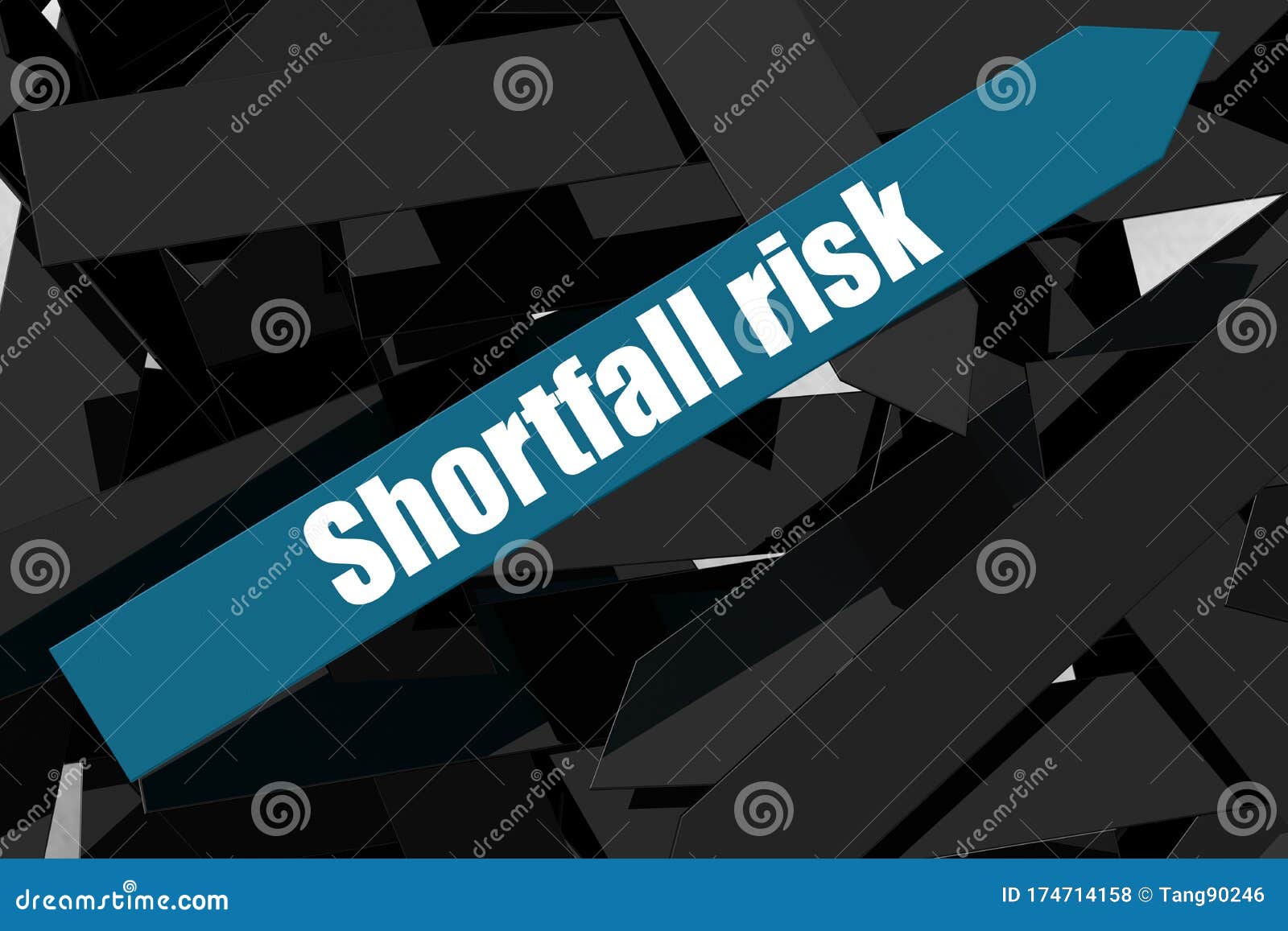 Shortfall Risk Word on the Blue Arrow Stock Illustration - Illustration ...