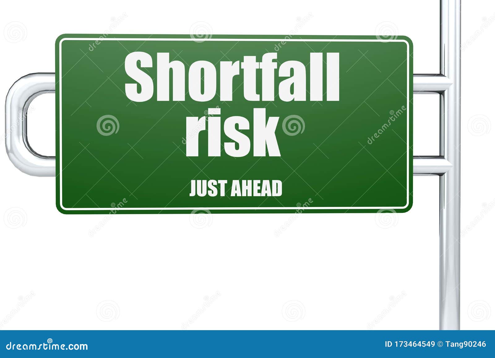 Shortfall Risk Word on Green Road Sign Stock Illustration ...