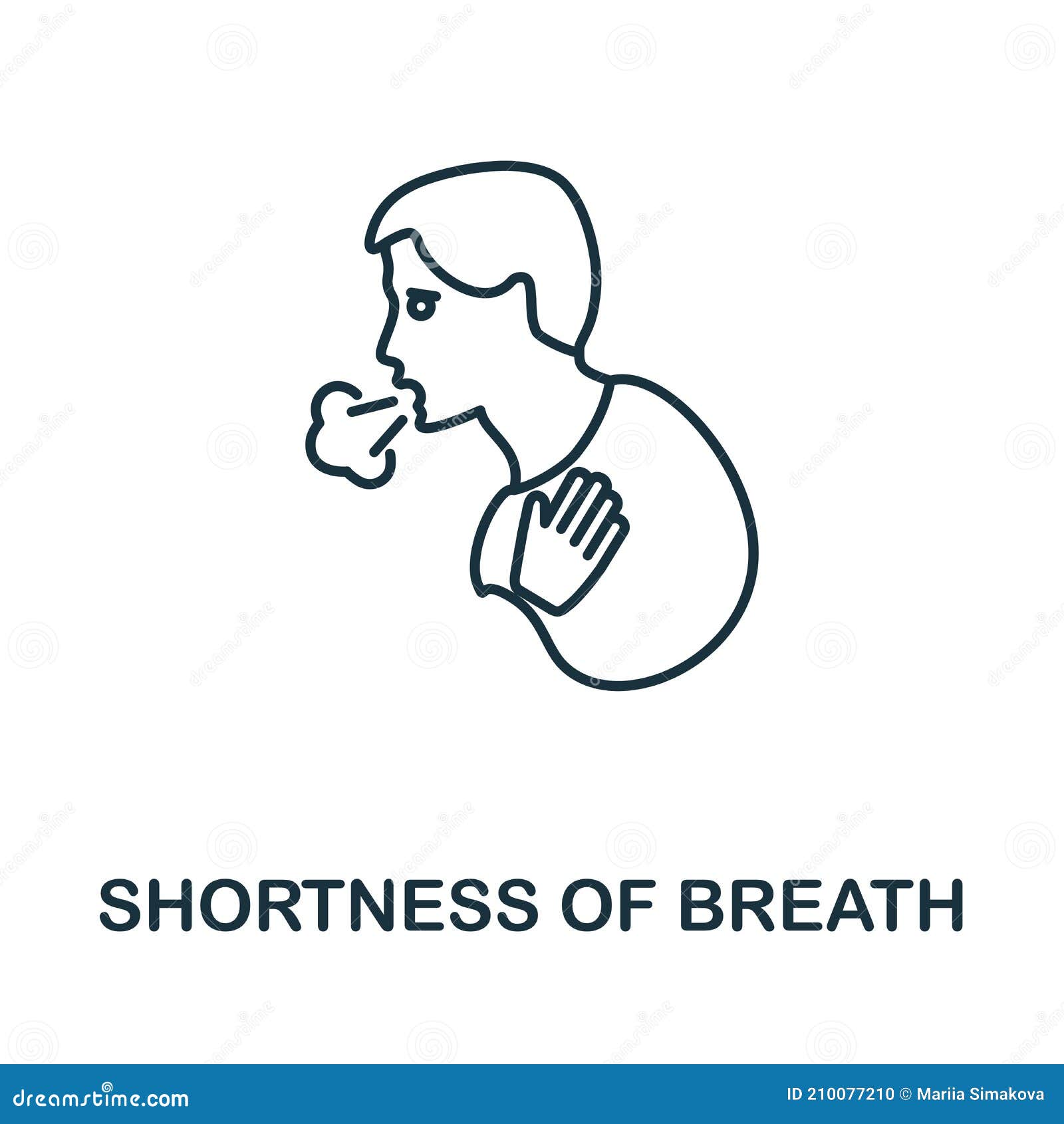 Shortness of Breath Icon. Simple Illustration from Coronavirus ...