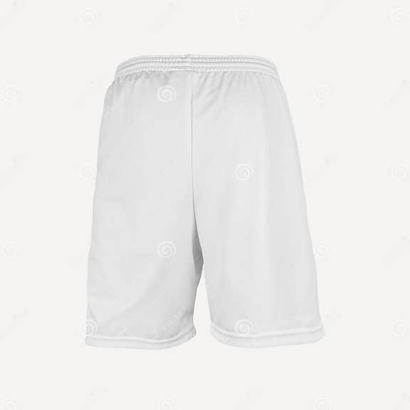 Shorts Back View on White Background Stock Photo - Image of wear ...