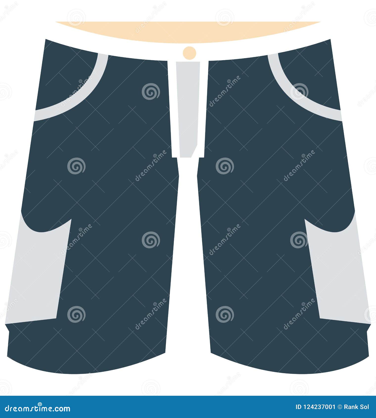 Shorts Color Vector Isolated Icon Editable Stock Vector - Illustration ...