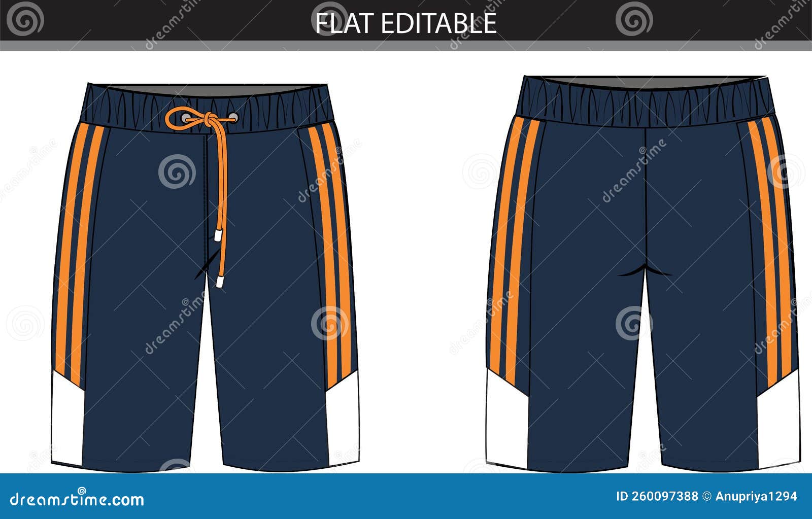 Shorts Flat Sketch Vector File Stock Vector - Illustration of flat ...
