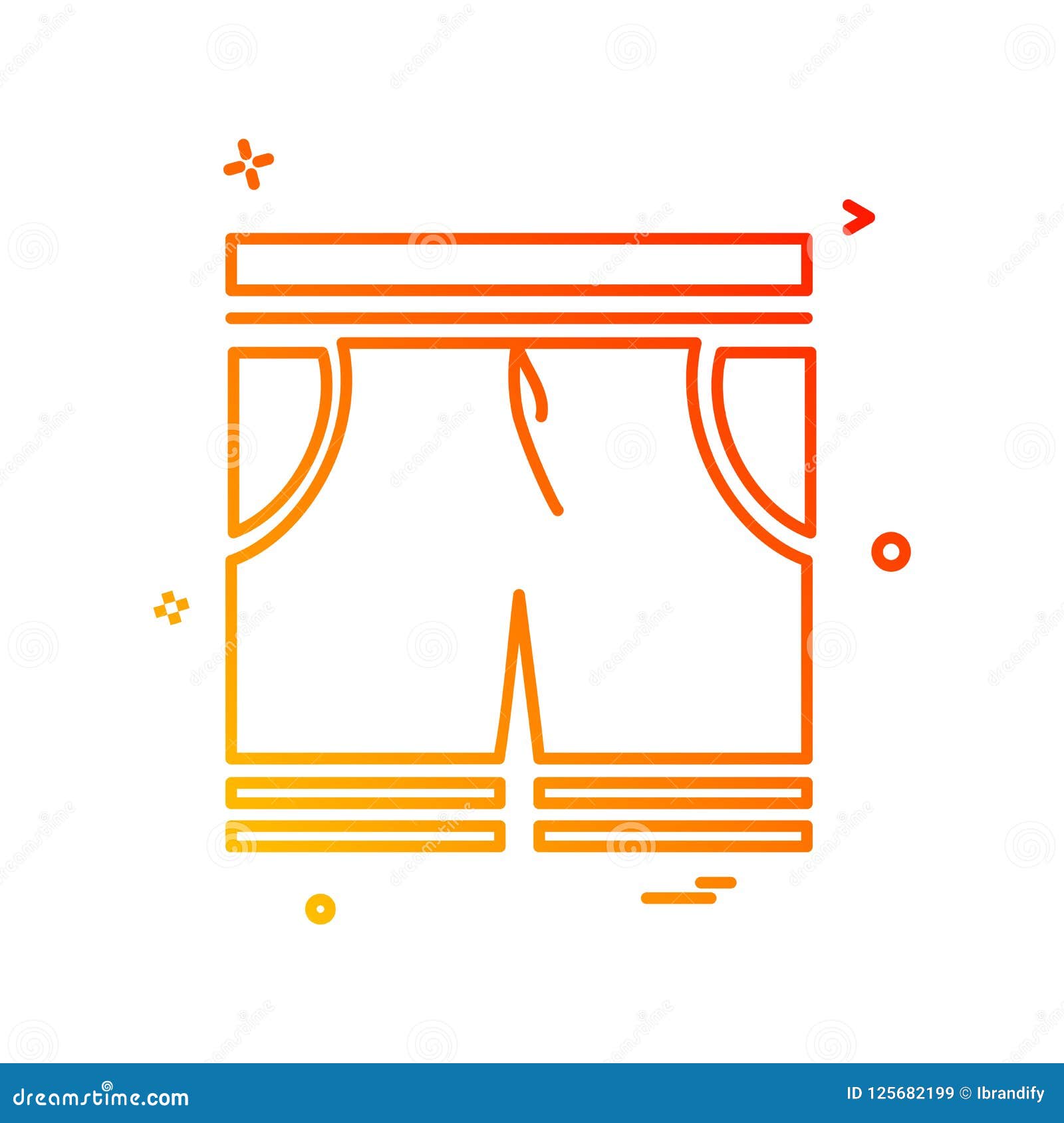 Shorts icon design vector stock vector. Illustration of sign - 125682199