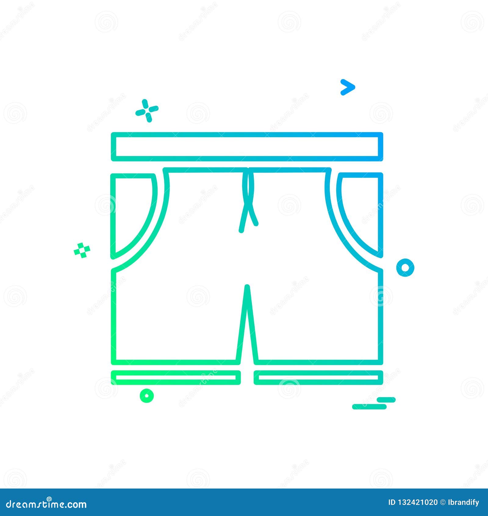 Shorts icon design vector stock vector. Illustration of outline - 132421020