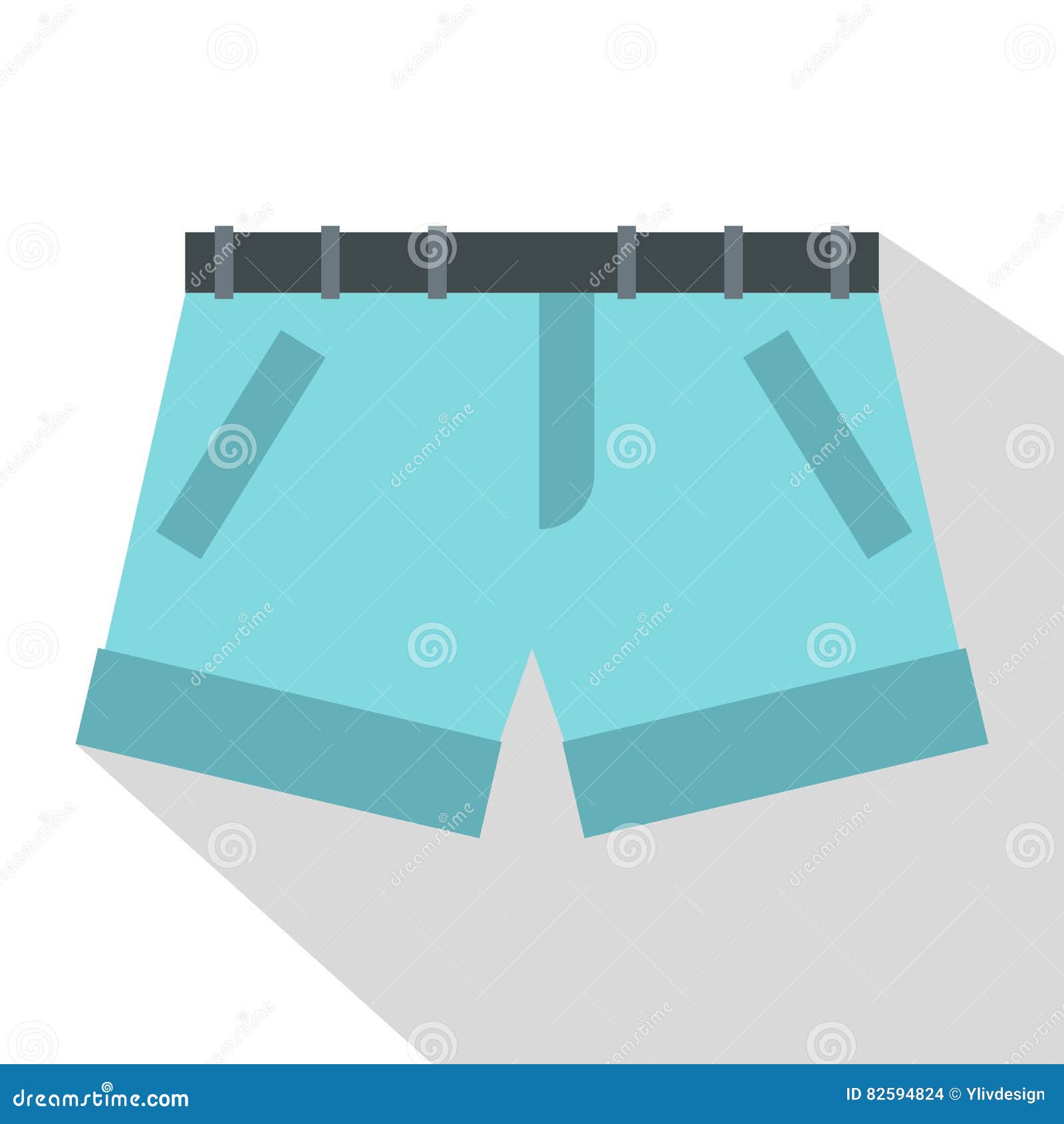 Shorts icon, flat style stock vector. Illustration of flat - 82594824