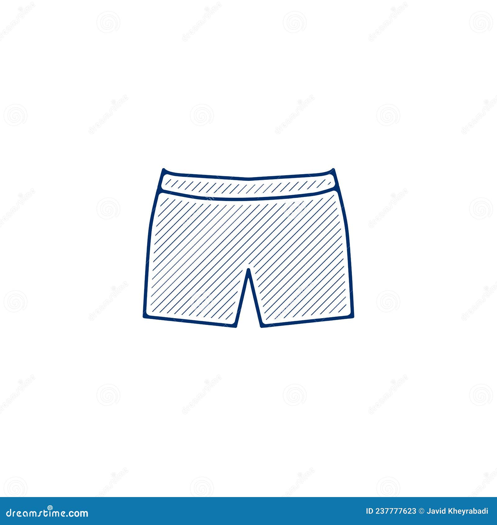 Shorts Icon. Shorts Hand Drawn Pen Style Line Icon Stock Illustration ...