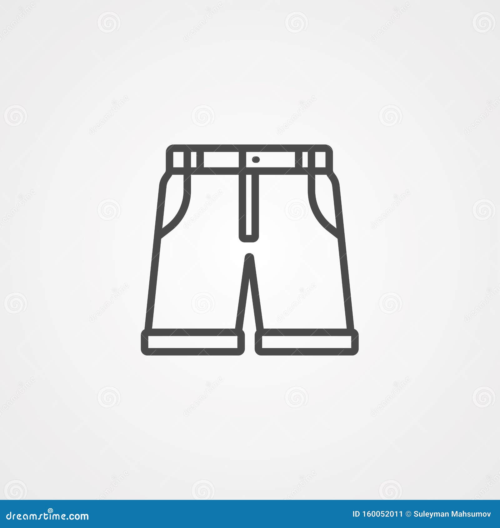 Shorts Vector Icon Sign Symbol Stock Illustration - Illustration of ...