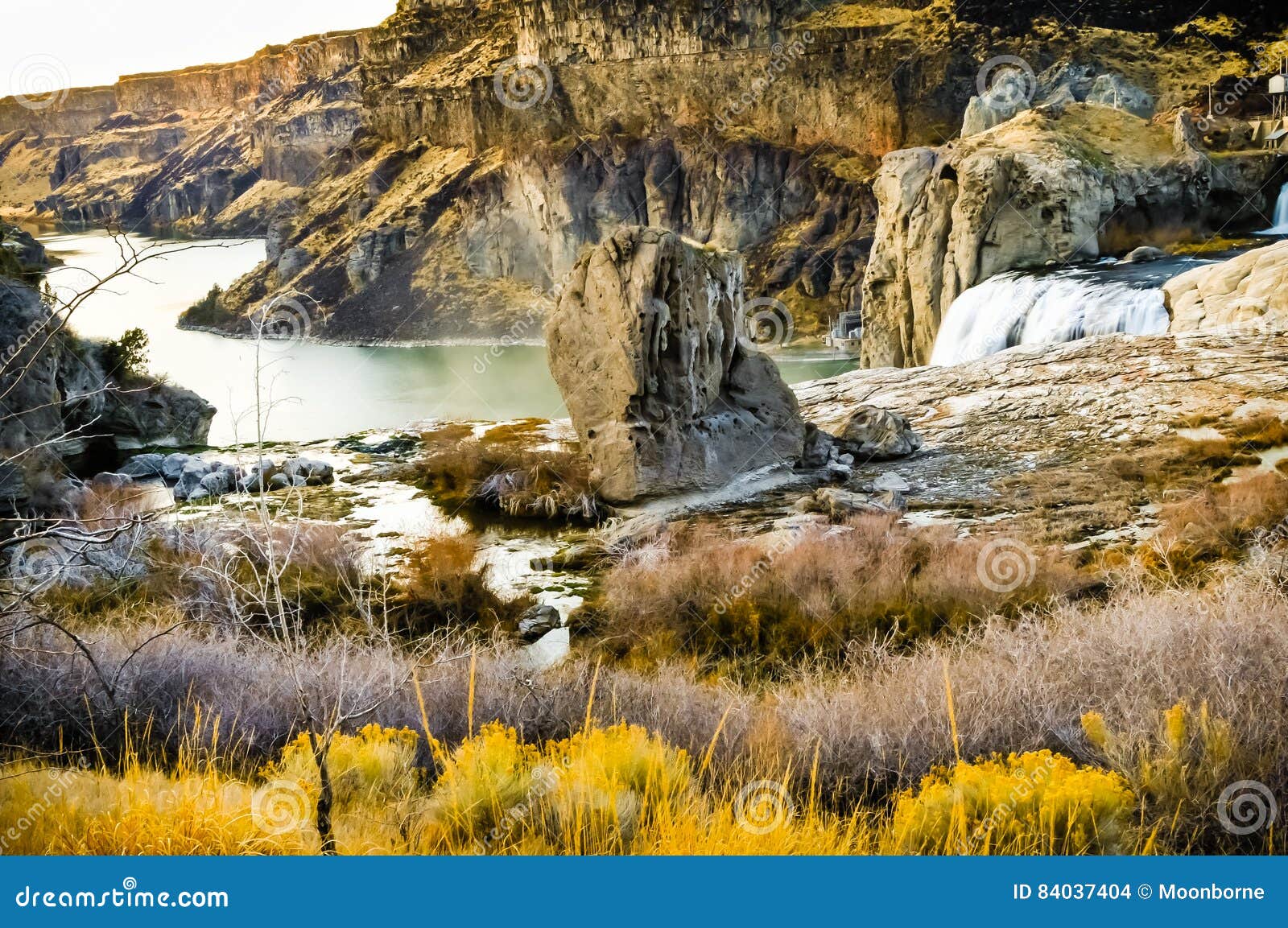 Shoshone falls canyon stock photo. Image of landscape - 84037404