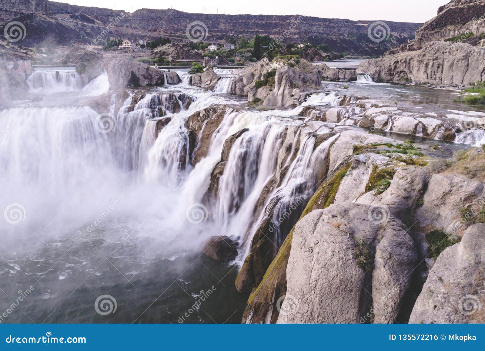 Shoshone Falls in Twin Falls Idaho at Sunset in the Summer Stock Photo ... Shoshone Falls in Twin Falls Idaho at Sunset in the Summer Stock Photo ...