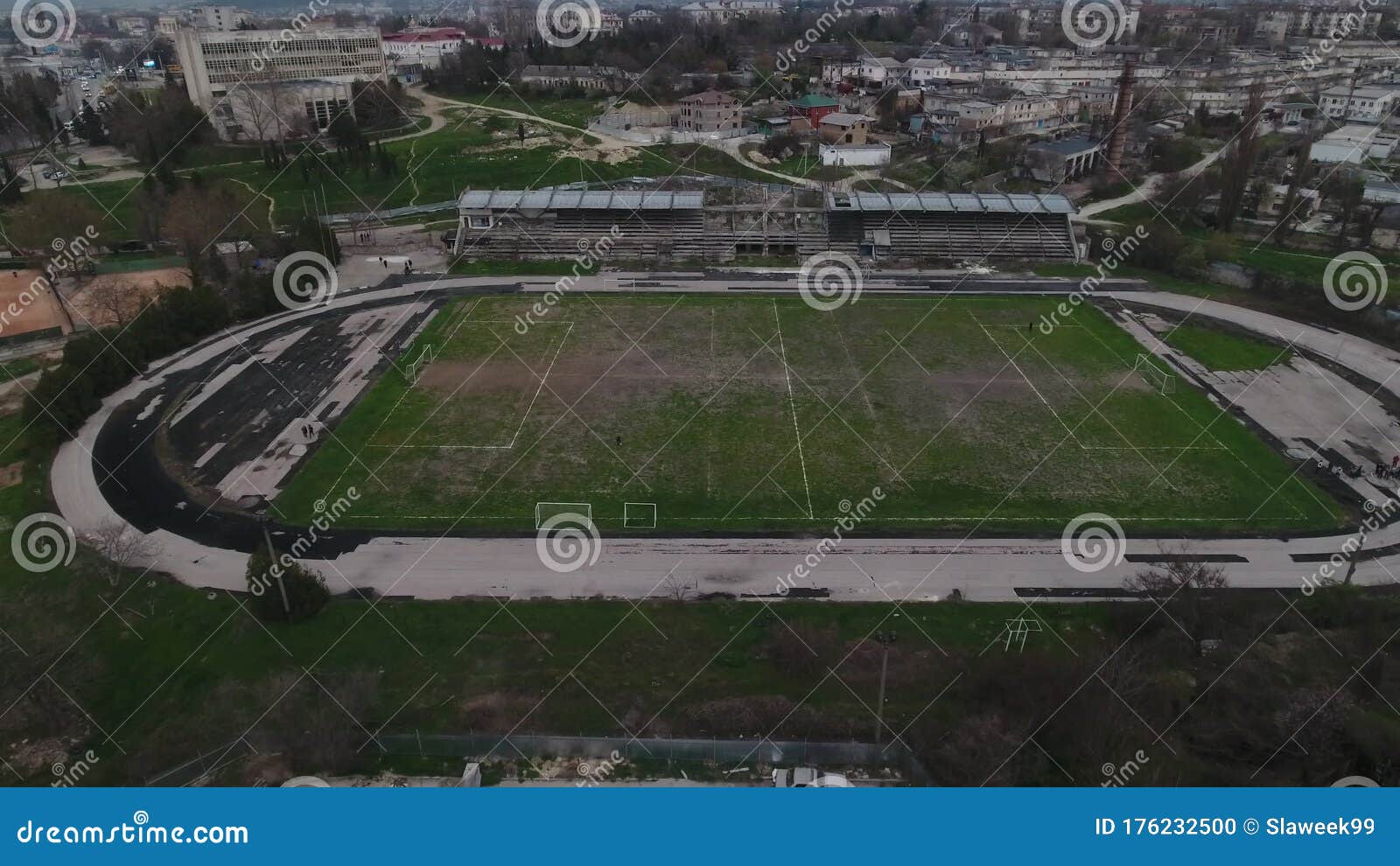 Destroyed the Stadium, from the Soviet Union Stock Footage - Video of ...