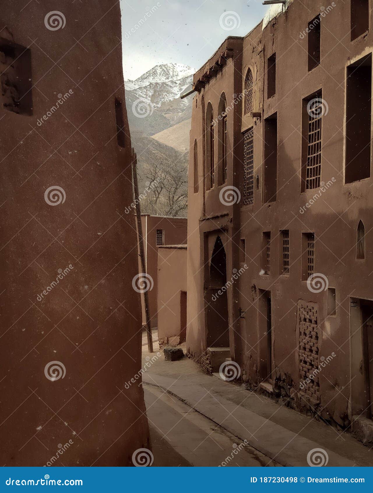 Iranian town stock photo. Image of iron, facade, alley - 187230498