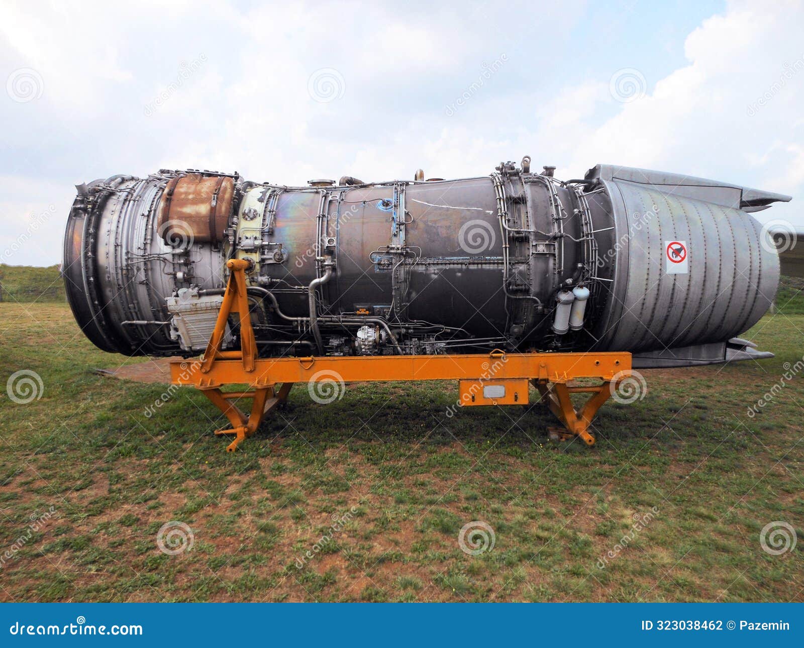 Shot of an Airplane Turbine on Display. Aviation Editorial Photography ...