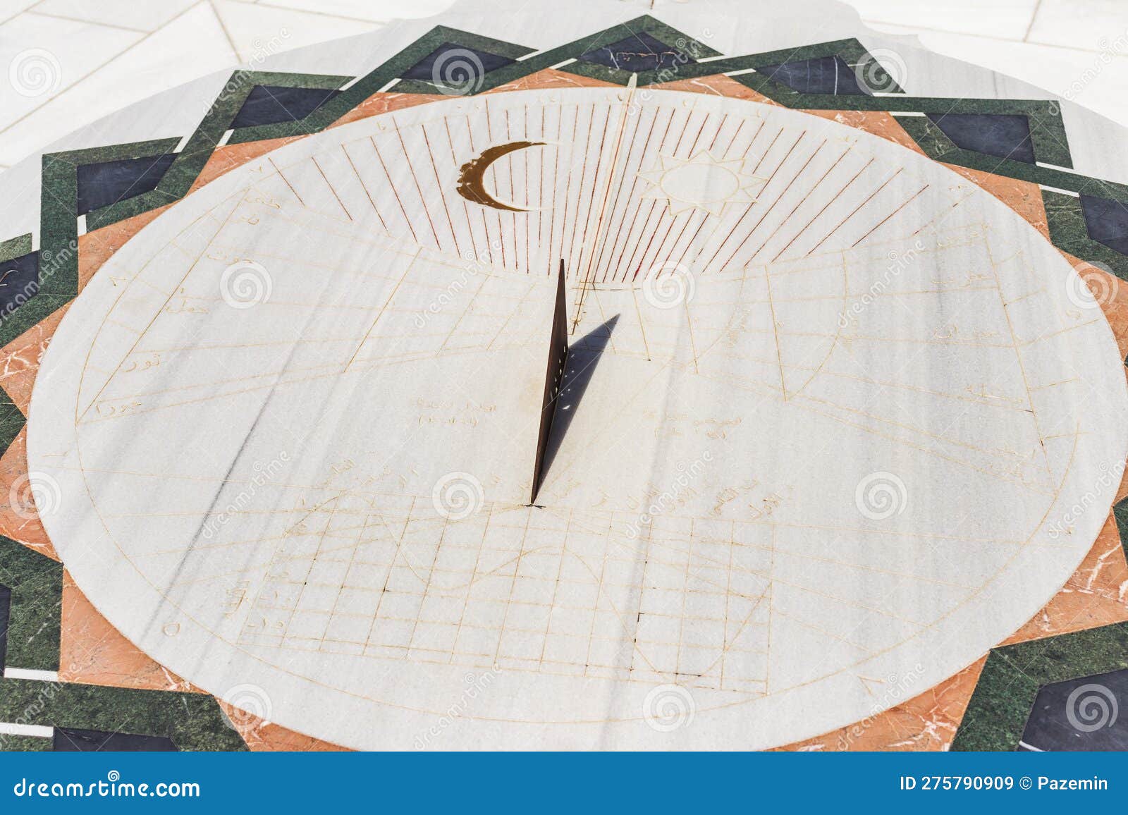 Shot of the Arabic Outdoors Sun Clock. Science Stock Image - Image of ...