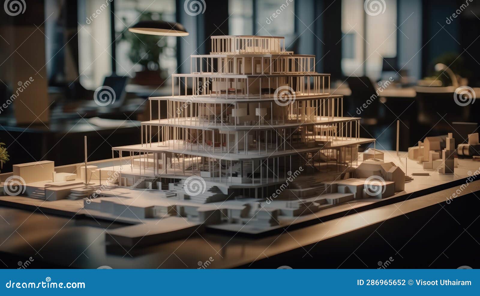Shot of Architectural Model on Office Table, Architectural Model at ...